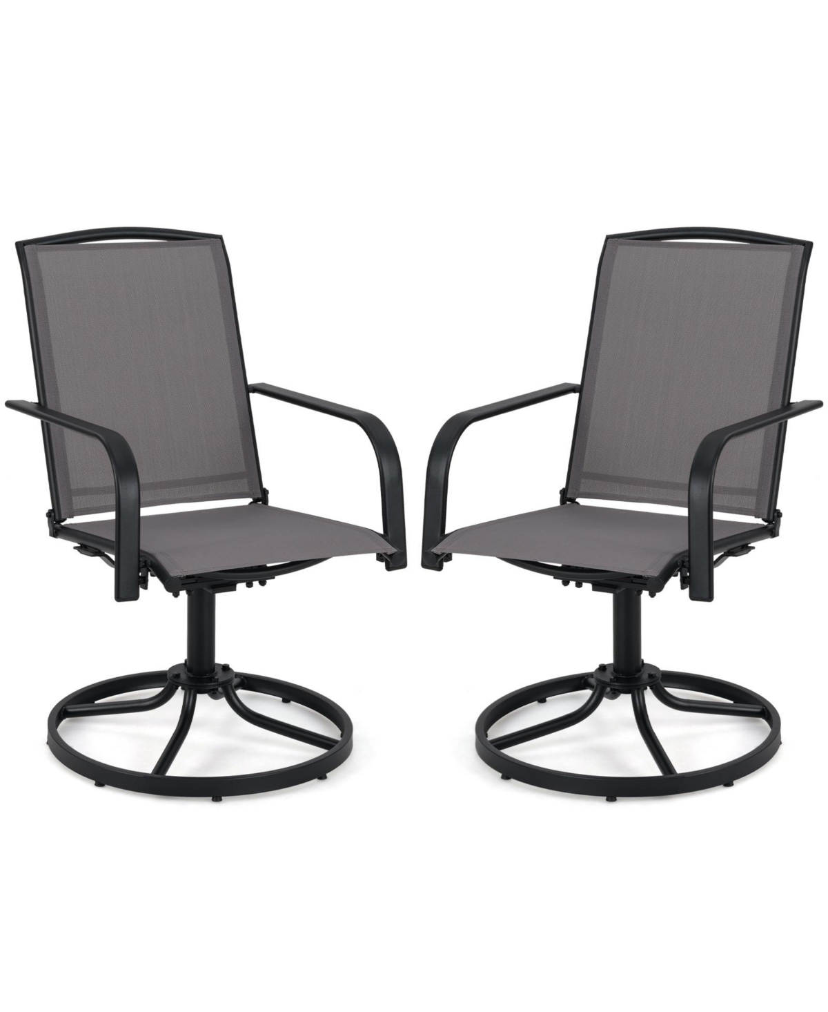Click here for Gymax Patio Swivel Chairs Set of 2 w/ High Back &... prices