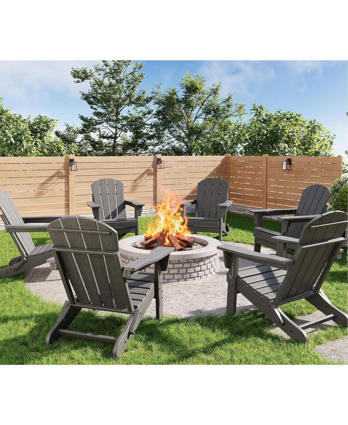 Click here for gaomon Folding Adirondack Chairs Set of 6  Hdpe Pl... prices