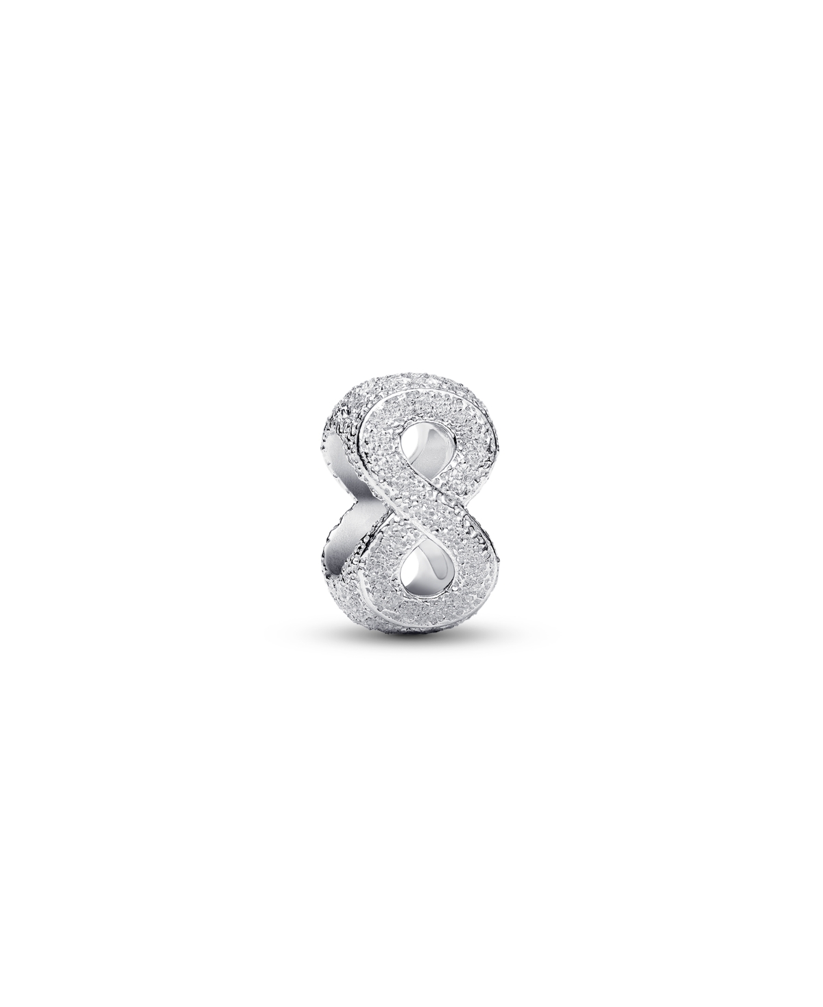 Click here for Pandora Textured Infinity Symbol Mini Charm - Silv... prices