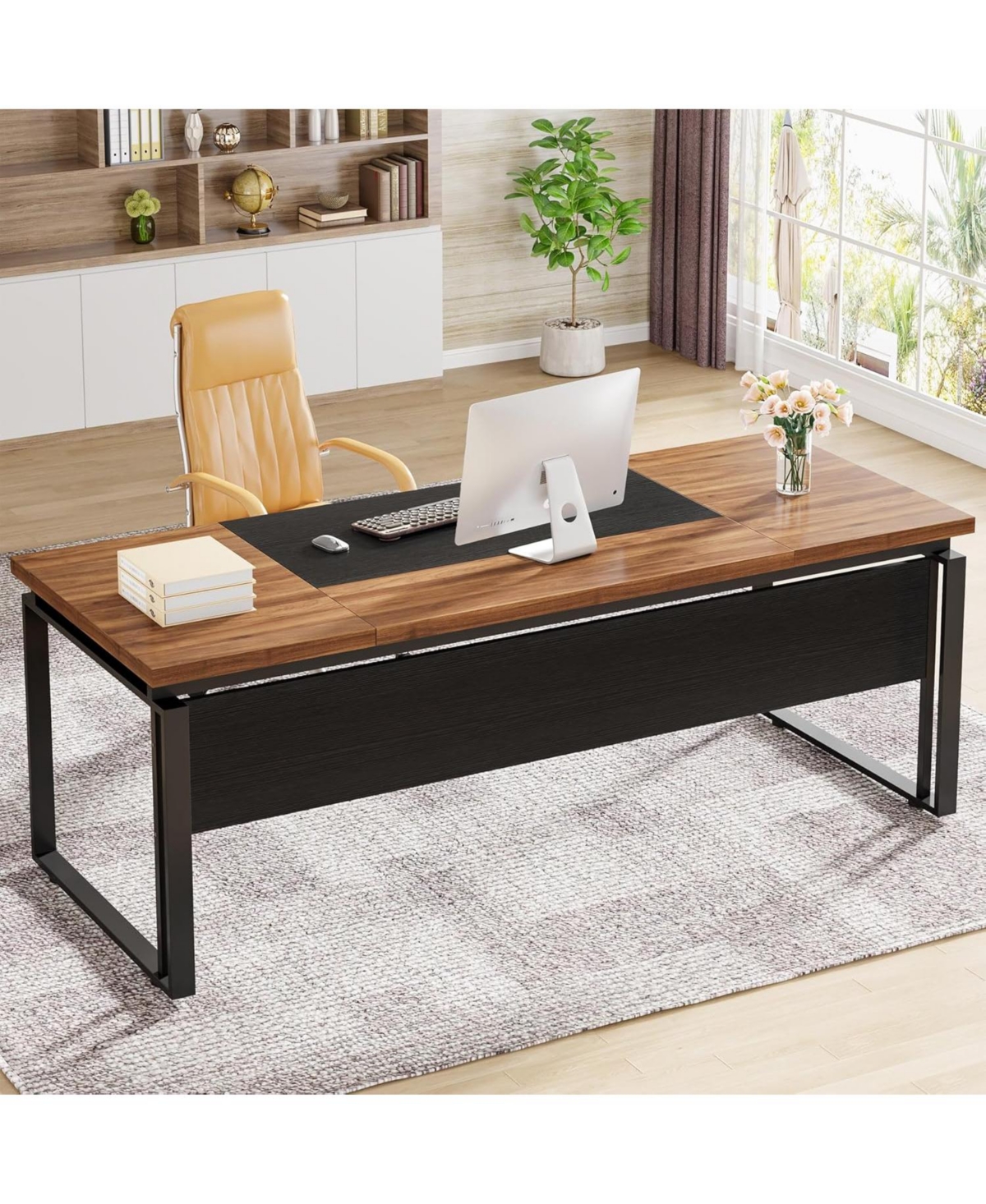 Click here for Tribesigns 63" Computer Desk Home Office Desk... prices