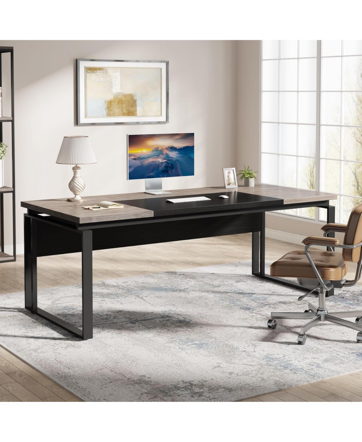 Click here for Tribesigns 63" Computer Desk Home Office Desk... prices