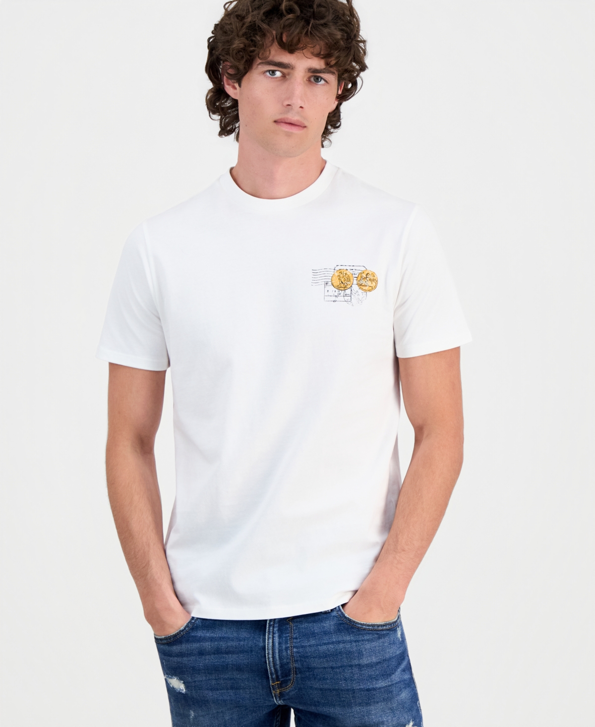 Click here for Guess Mens Vacation Graphic T-Shirt - SALT WHITE prices