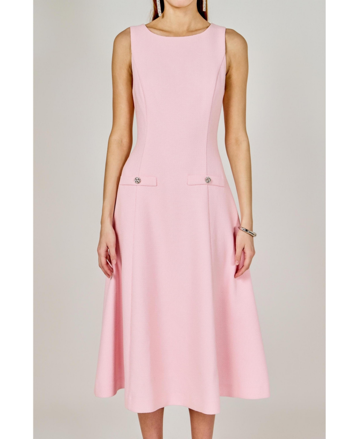 Click here for endless rose Womens Tweed Midi Dress - Pink prices