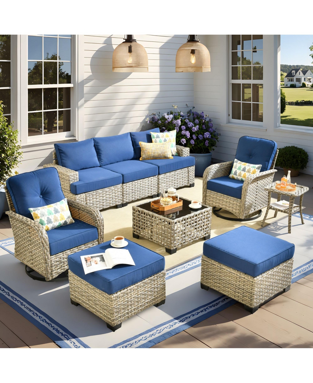 Click here for Xizzi 9 Pieces Wicker Outdoor Patio Furniture Set... prices