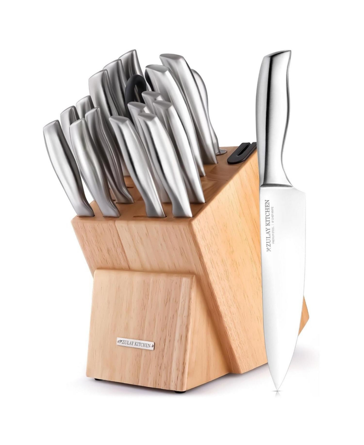 Click here for Zulay Kitchen 18 Piece Stainless Steel Knife Set w... prices