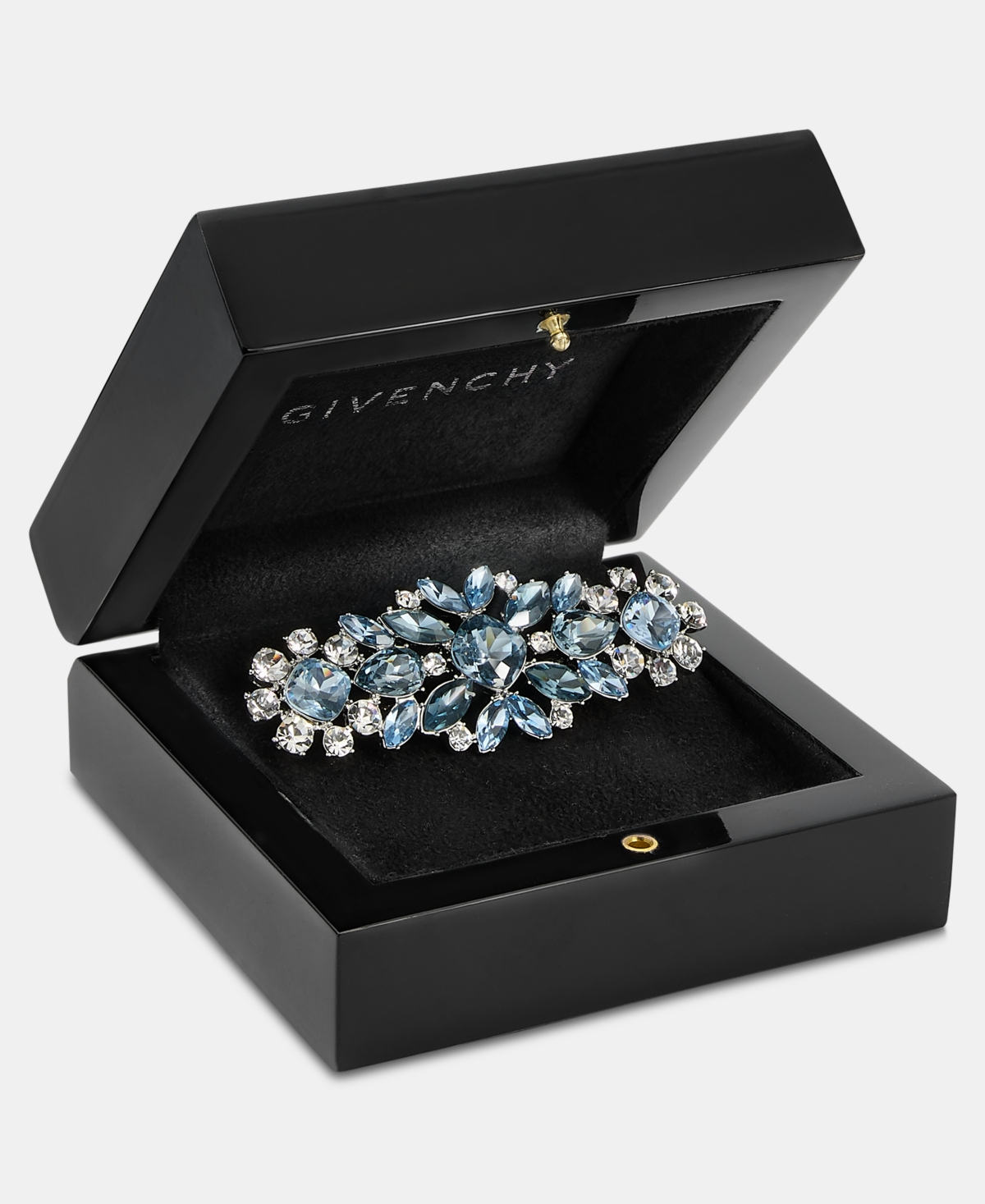 Click here for Givenchy Crystal Flower Cluster Pin - Navy prices