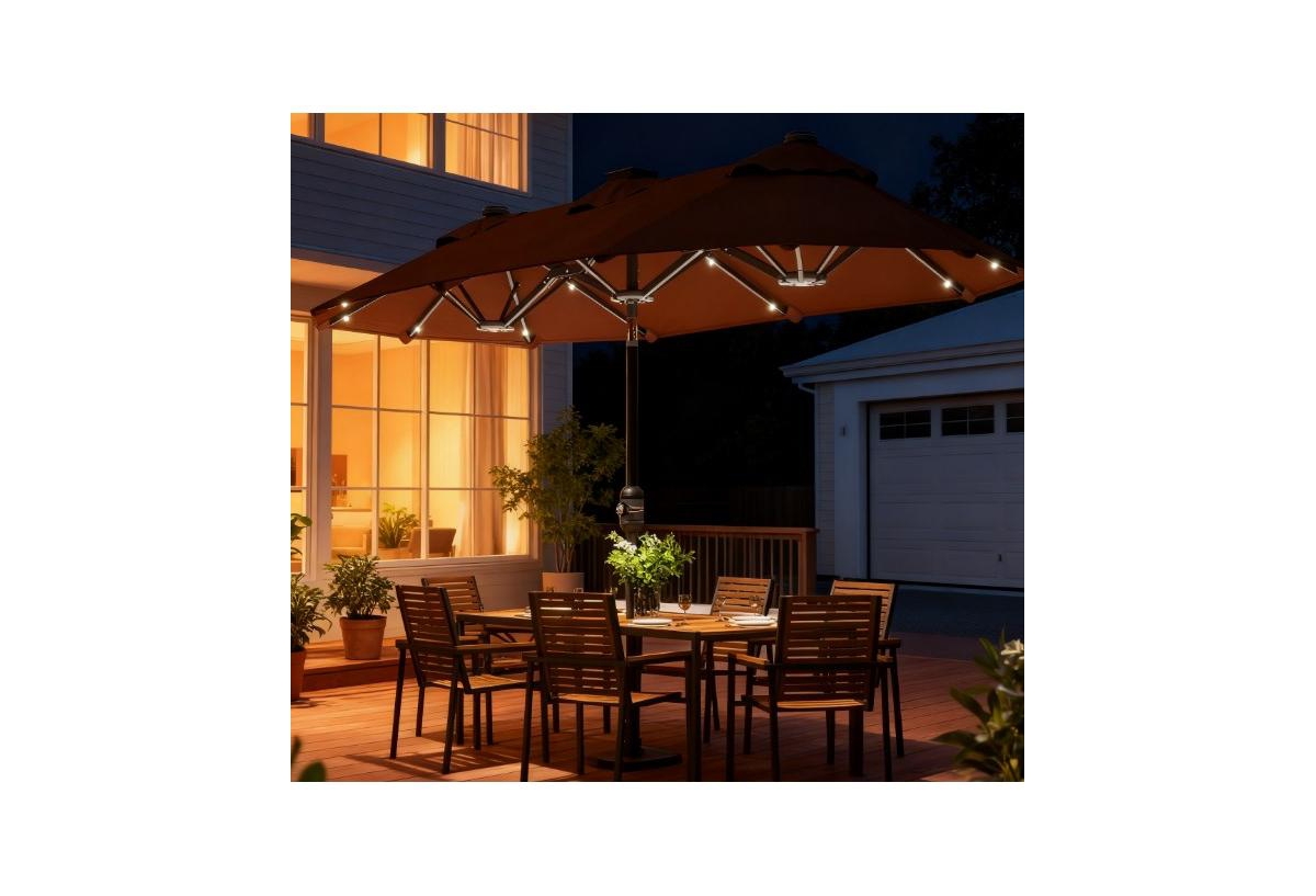 Click here for Clihome Spacious Outdoor Umbrella Double-sided Out... prices