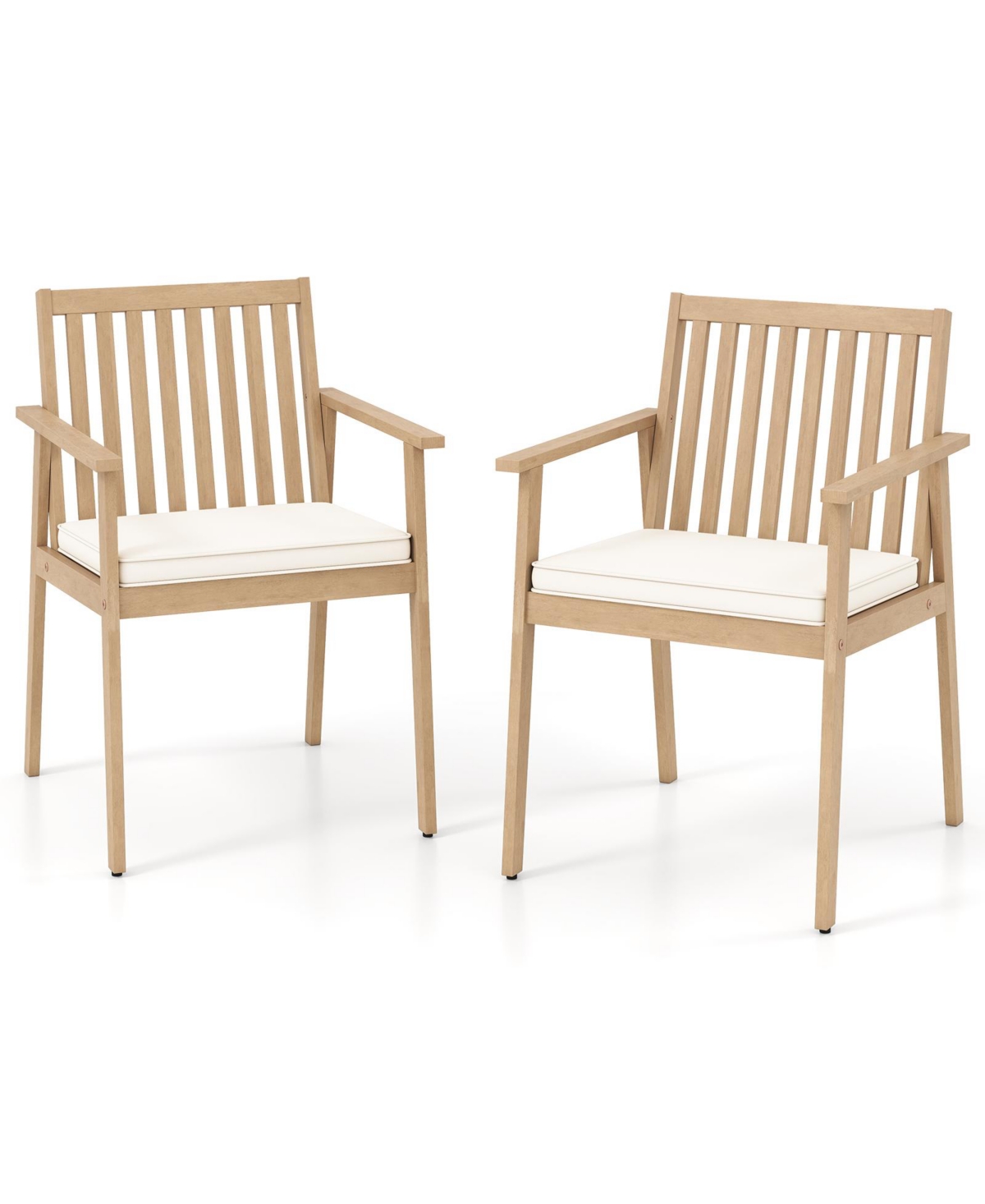 Click here for Gymax 2 Pcs Patio Dining Chairs w/ Removable Padde... prices