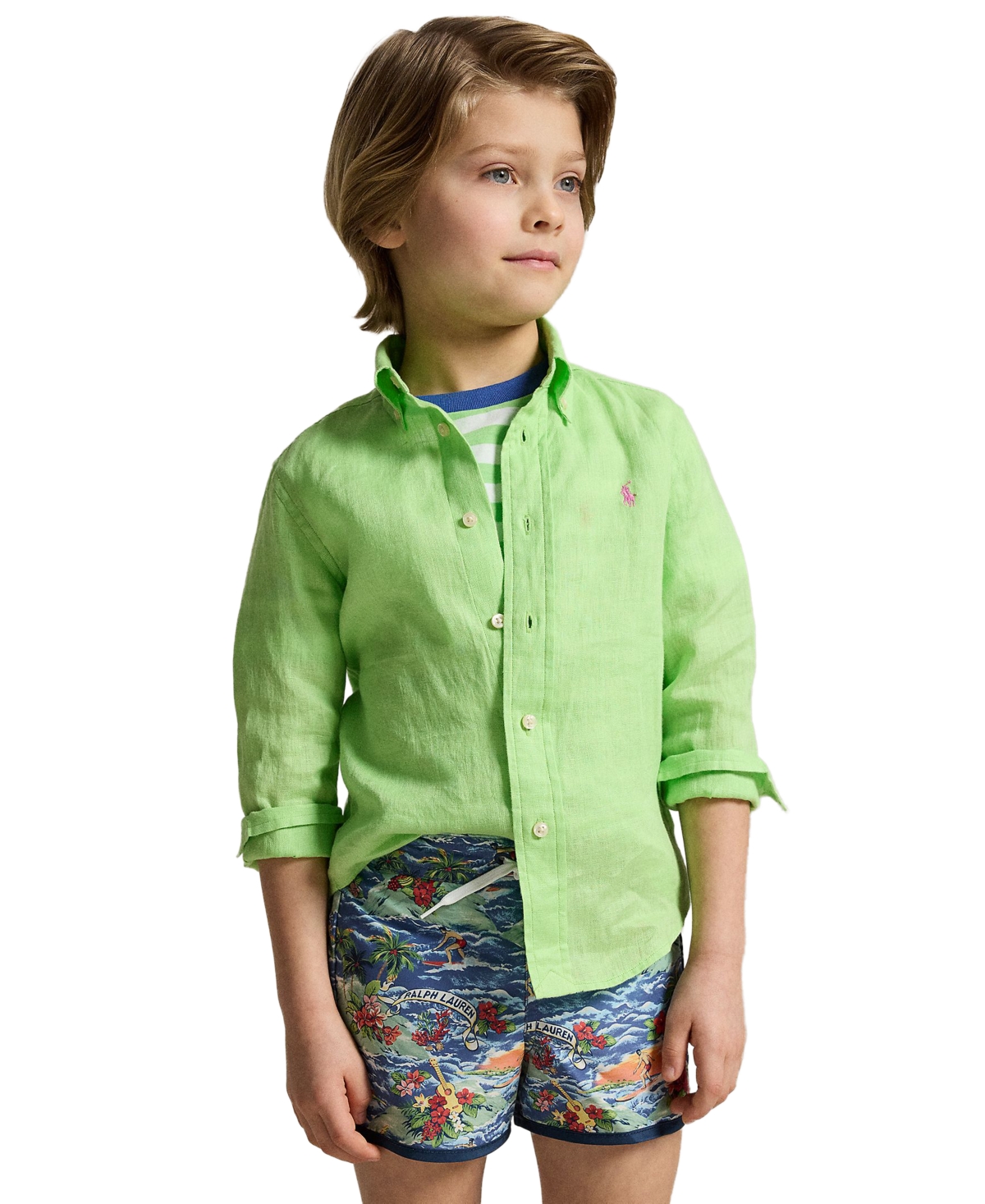 Click here for Polo Ralph Lauren Boys 2-7 Linen Shirt - Collectio... prices