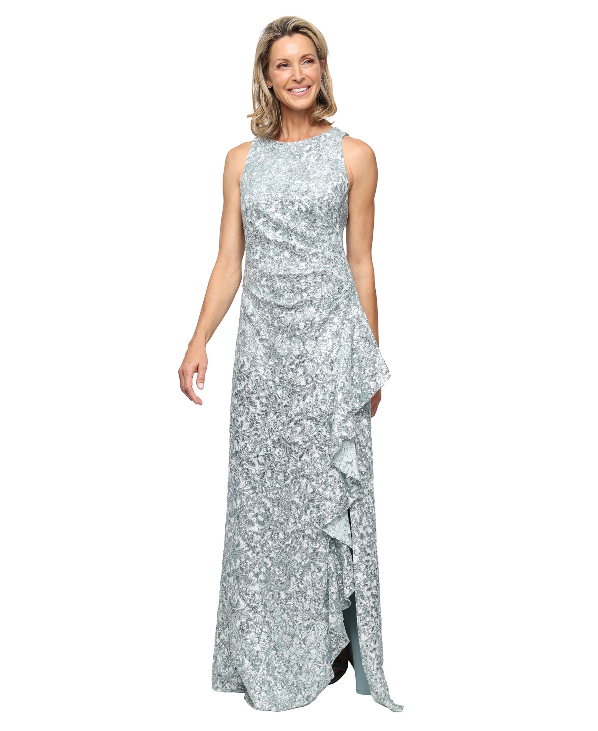 Click here for Alex Evenings Petite Sleeveless Corded Ball Gown -... prices