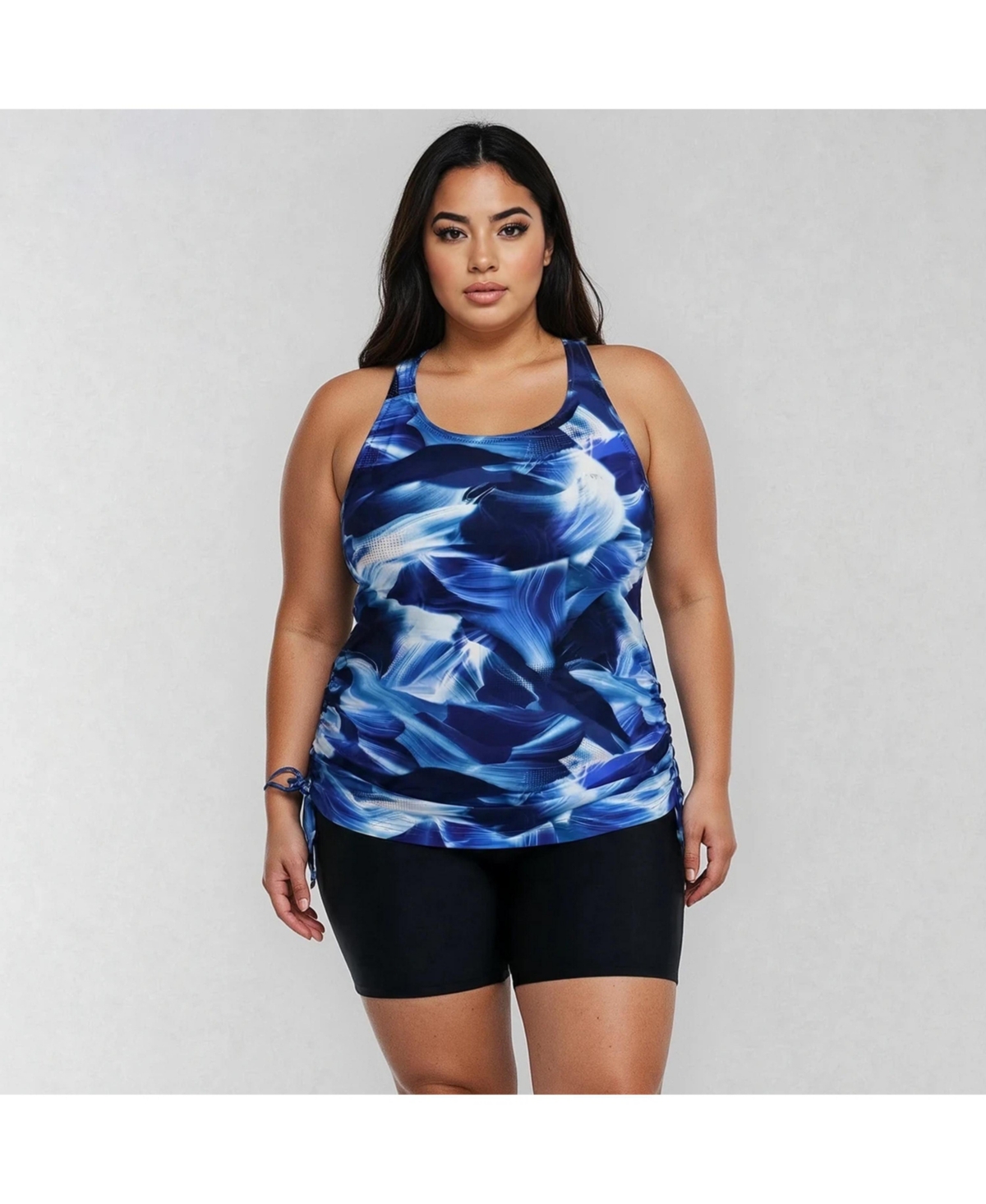 Click here for Calypsa Plus Size Maya Tankini Swim Top With Built... prices
