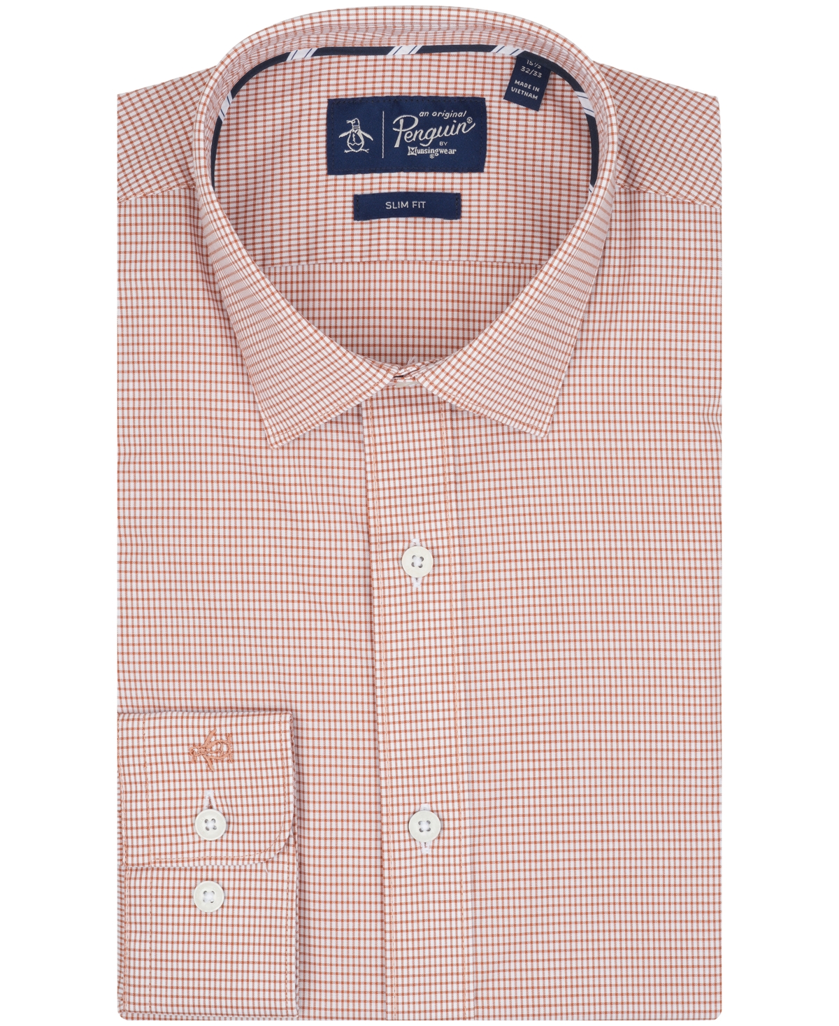 Click here for Pengiun Mens Spread-Collar Dress Shirt - Light Ora... prices