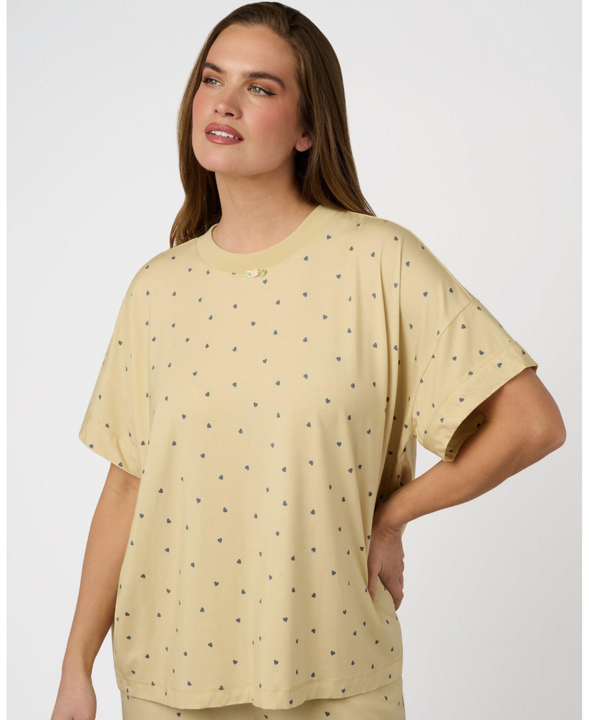 Click here for WeWoreWhat Womens Sleep Tee - Buttercream/slt prices