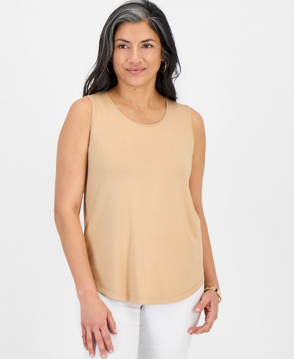 Click here for Jm Collection Womens Scoop-Neck Sleeveless Tank To... prices