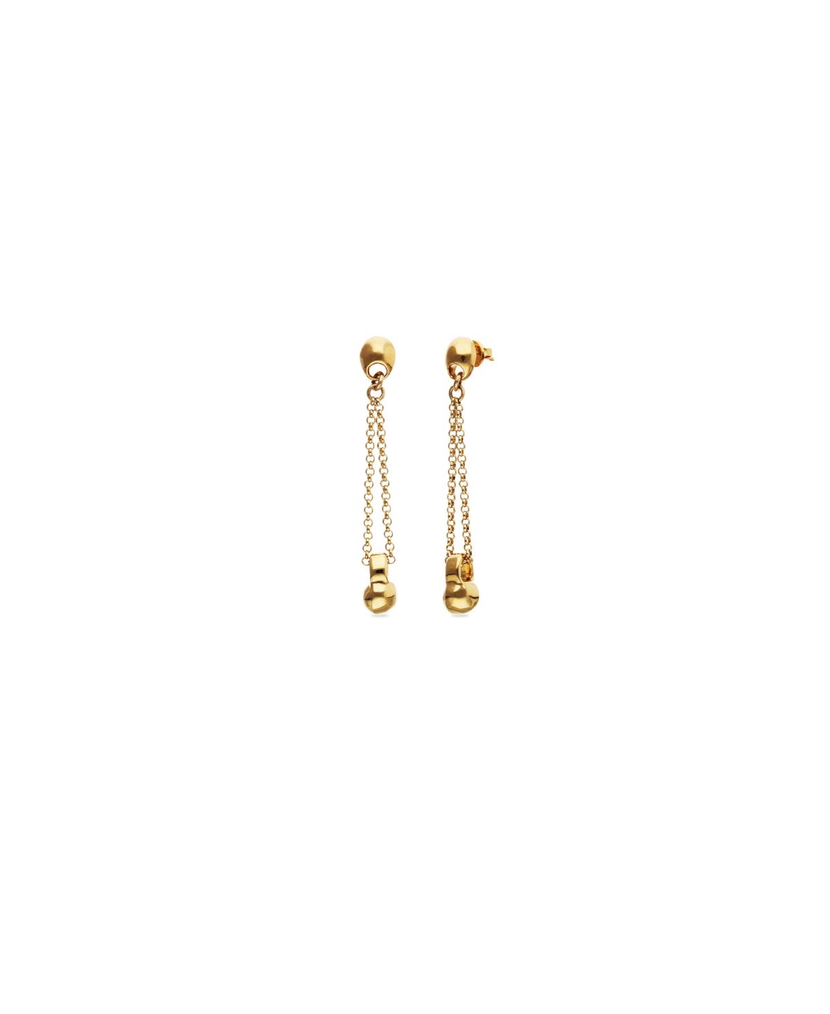 Click here for UNOde50 18k Gold Metal Alloy Earrings with Long Ch... prices