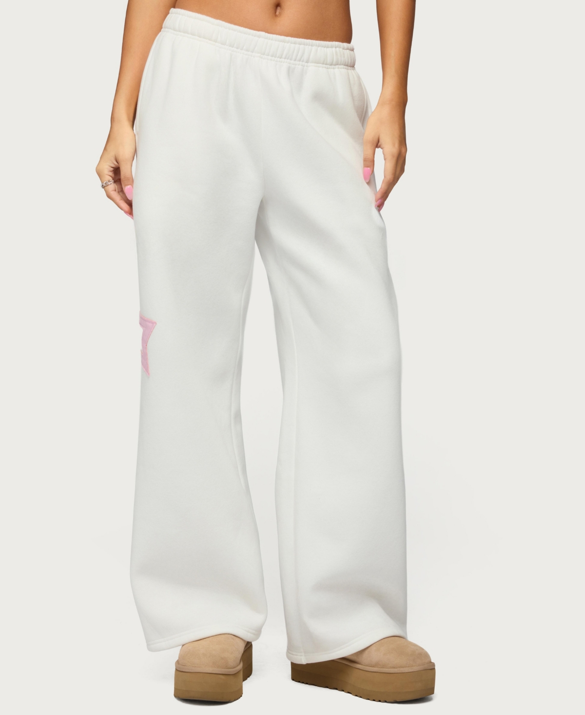 Click here for Edikted Womens Starly Straight Leg Sweatpants - Wh... prices