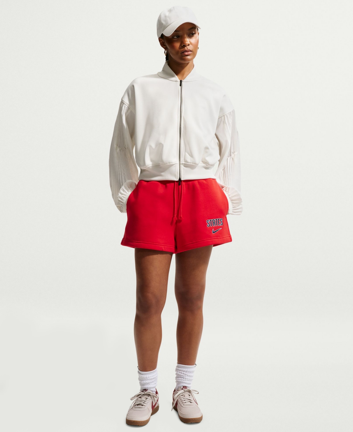 Click here for Nike Womens Usmnt Phoenix High-Waisted Shorts - Un... prices