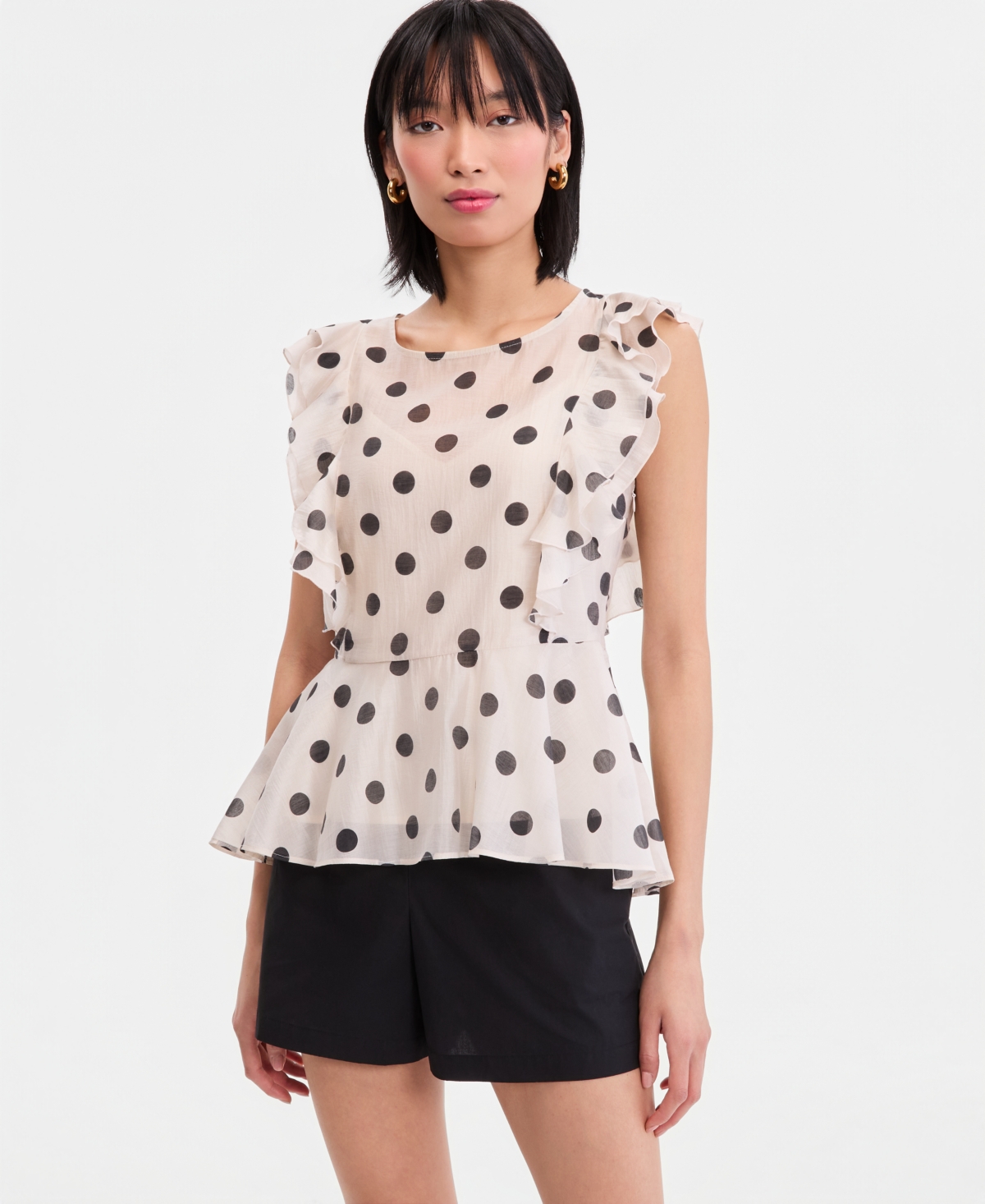 Click here for I.n.c. International Concepts Womens Printed Ruffl... prices