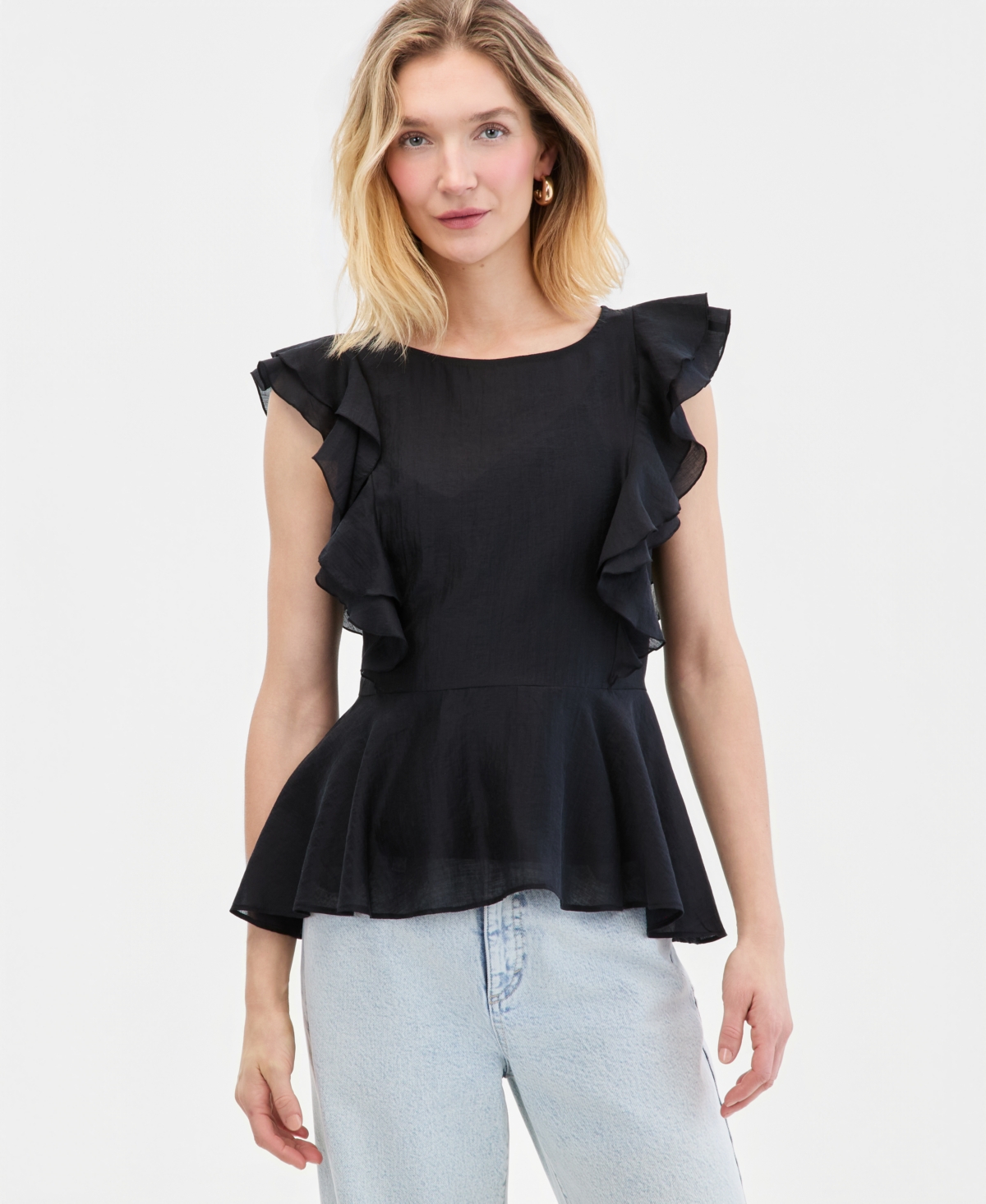 Click here for I.n.c. International Concepts Womens Printed Ruffl... prices