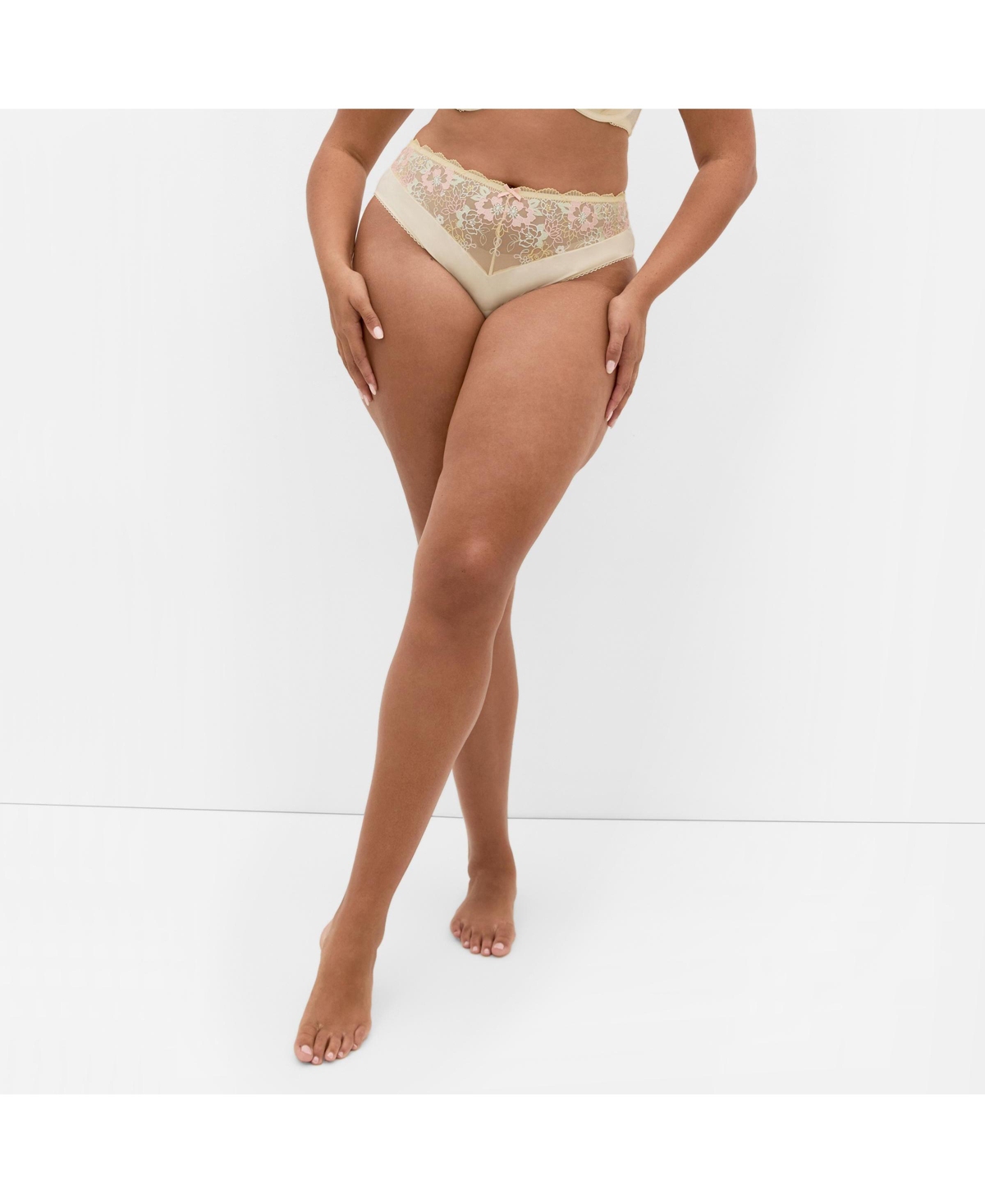 Click here for City Chic Womens Amelie Hi Waist Cheeky Brief - Le... prices