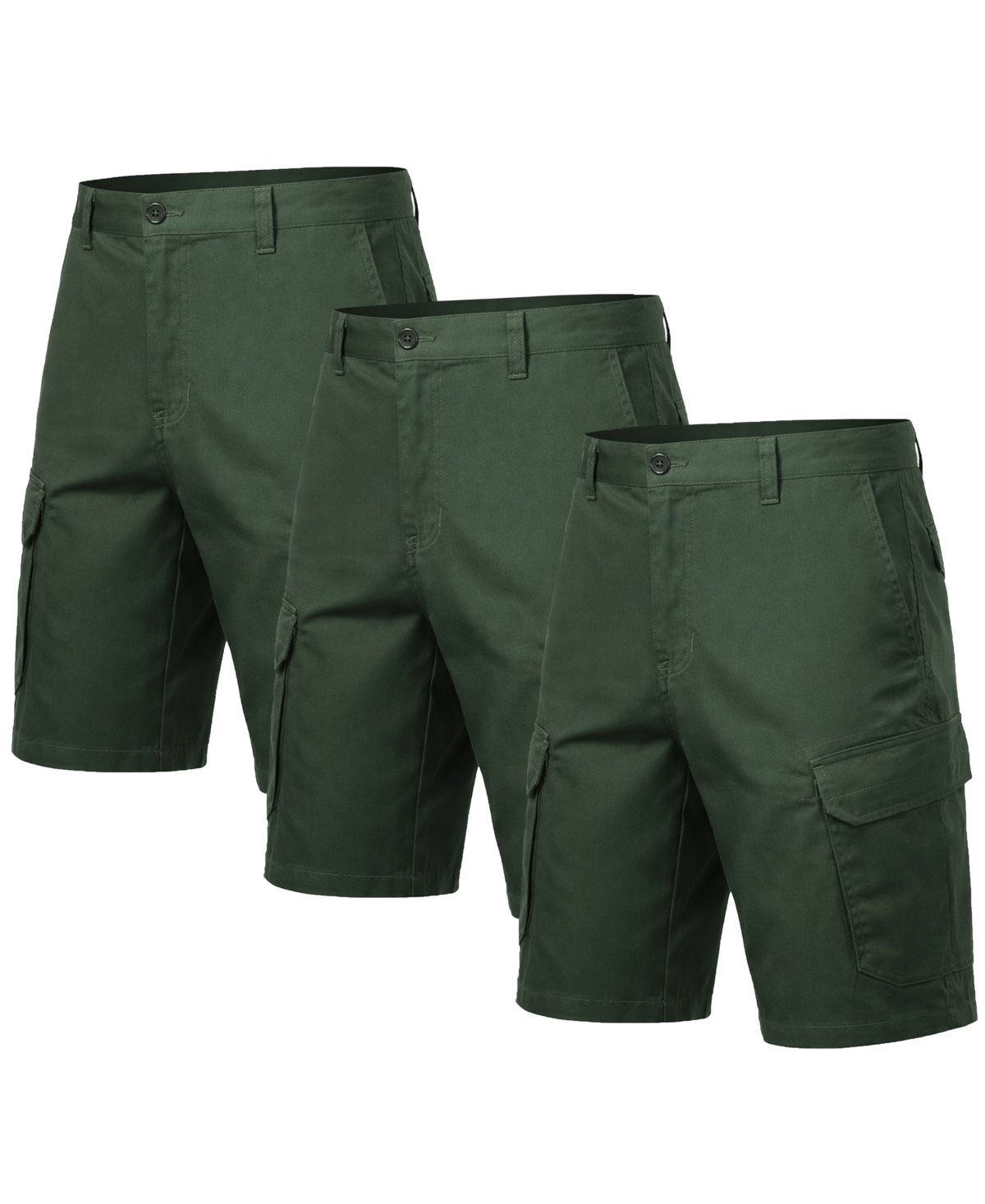Click here for Blu Rock Mens Cotton Flex-Stretch Cargo Shorts-3 P... prices