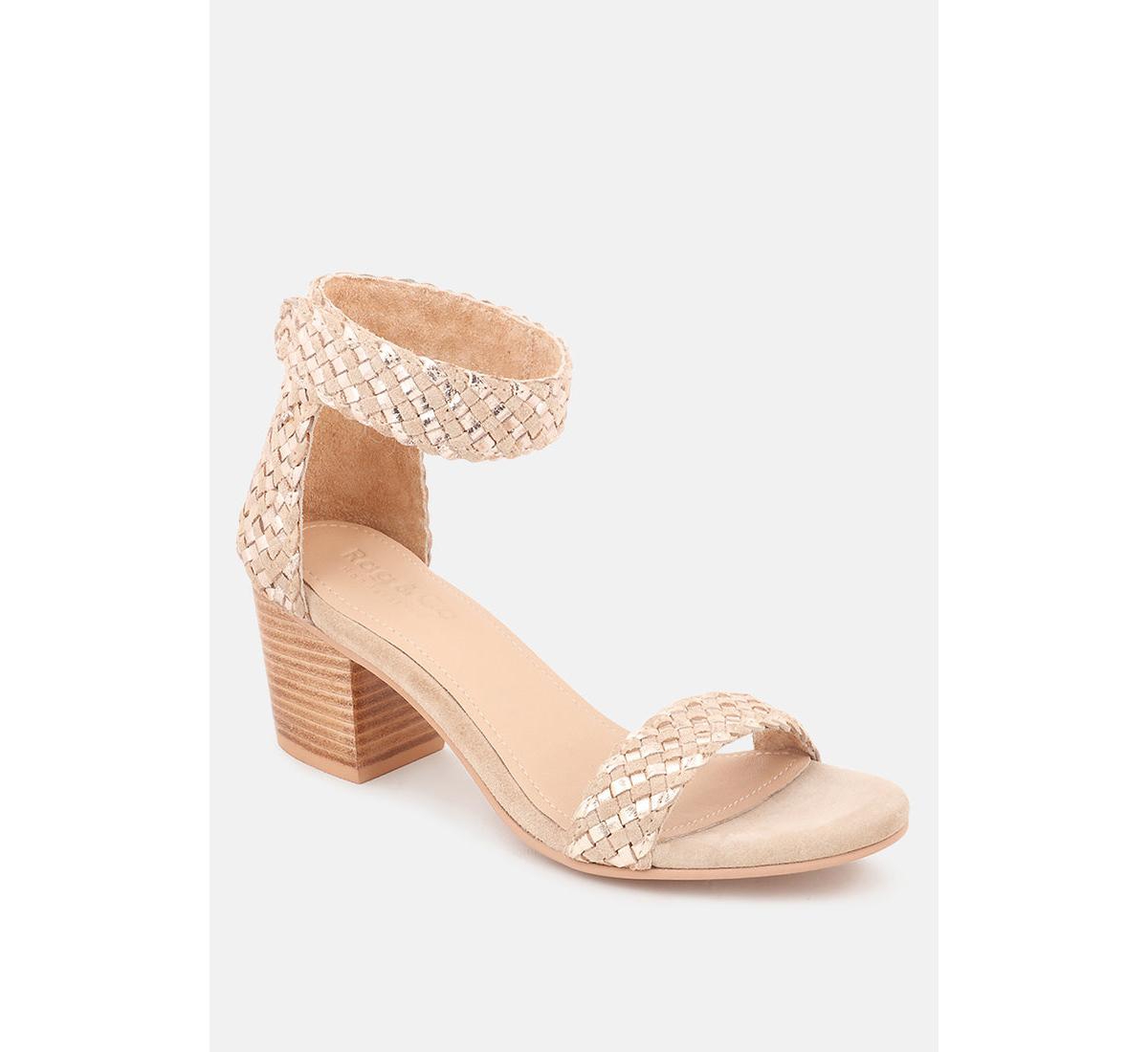 Click here for Carla Black Stacked Heel Sandal - Gold prices