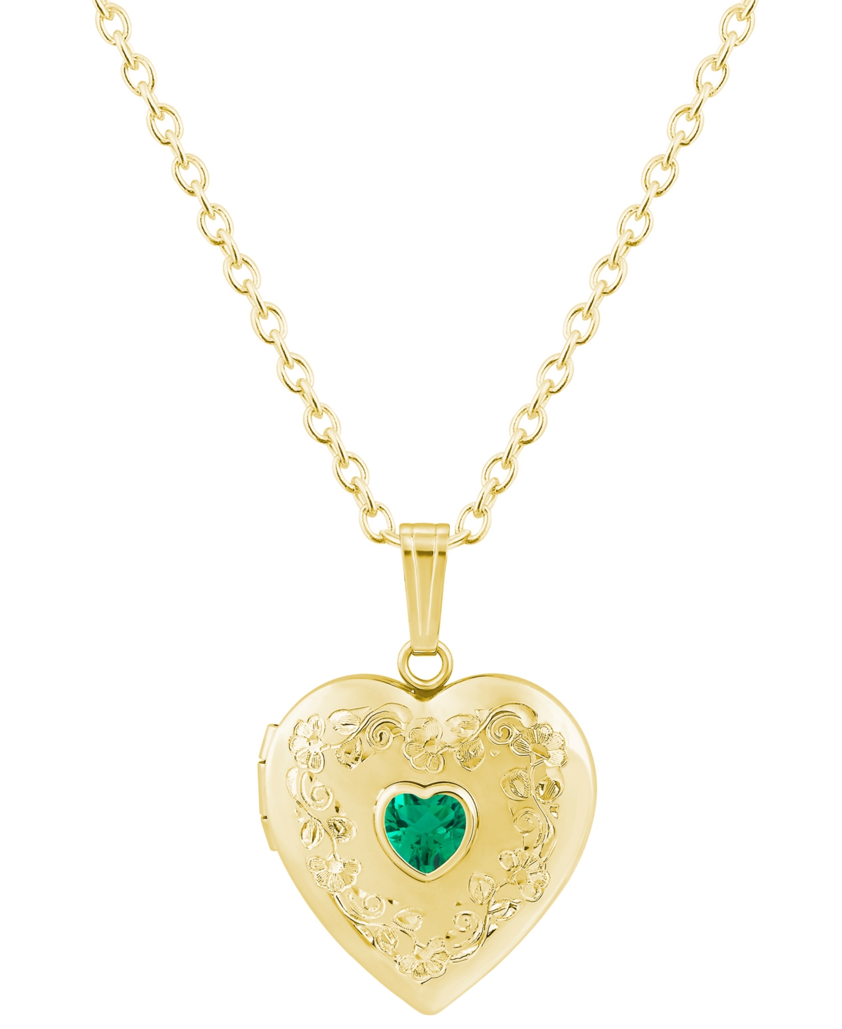 Click here for Macys Created Emerald (3/8 ct. t.w.) Pendant Neckl... prices