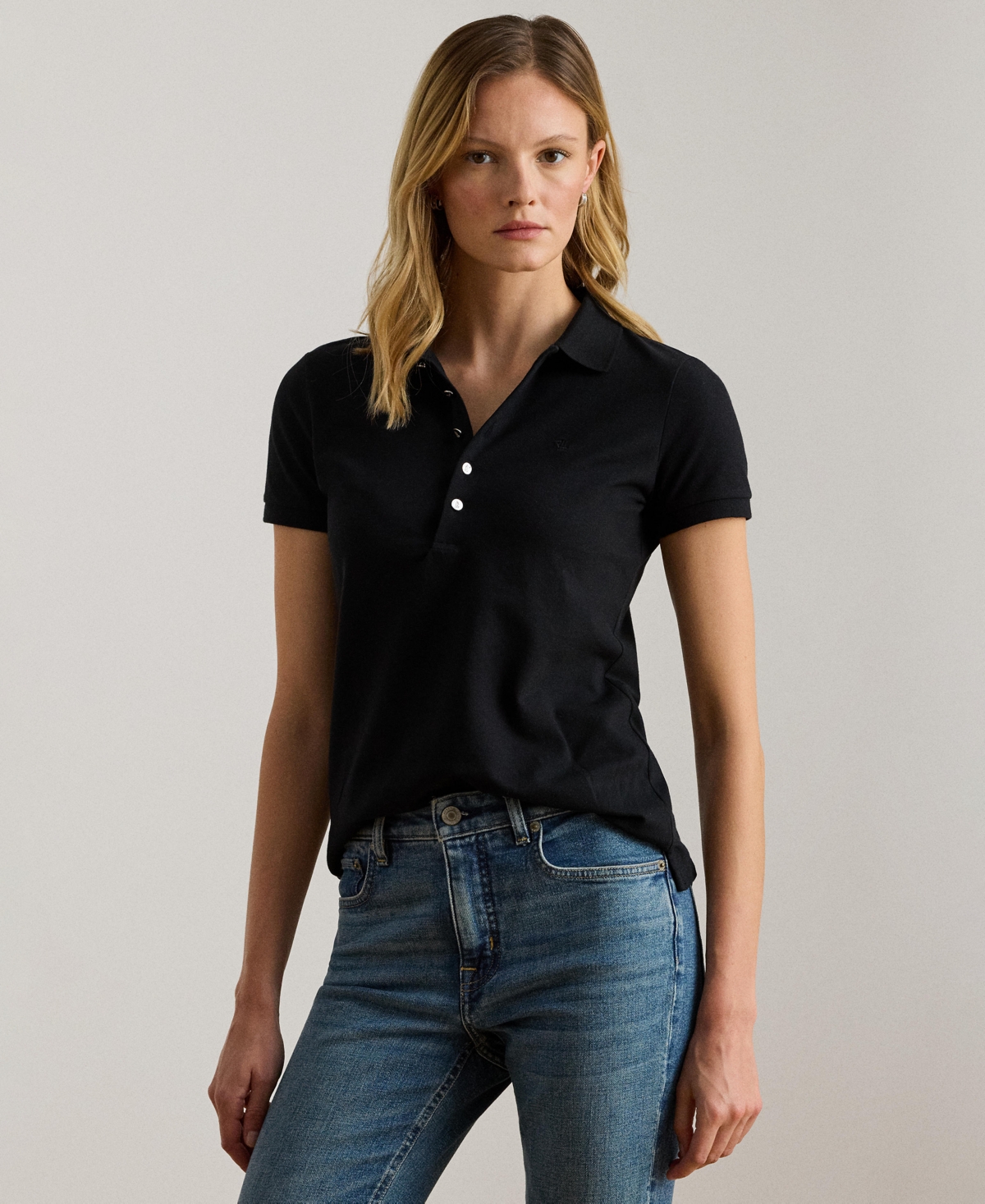 Click here for Lauren Ralph Lauren Pique Polo Shirt - Polo Black prices