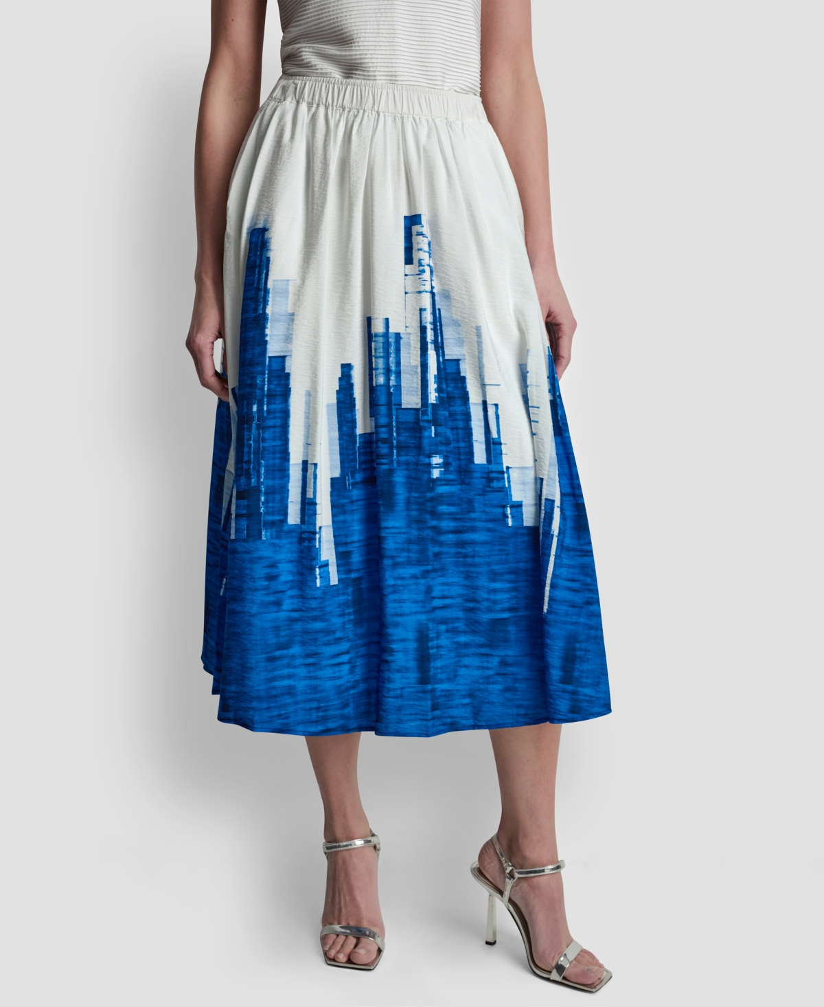 Click here for Dkny Womens Printed Abstract Pull-On Midi Skirt -... prices