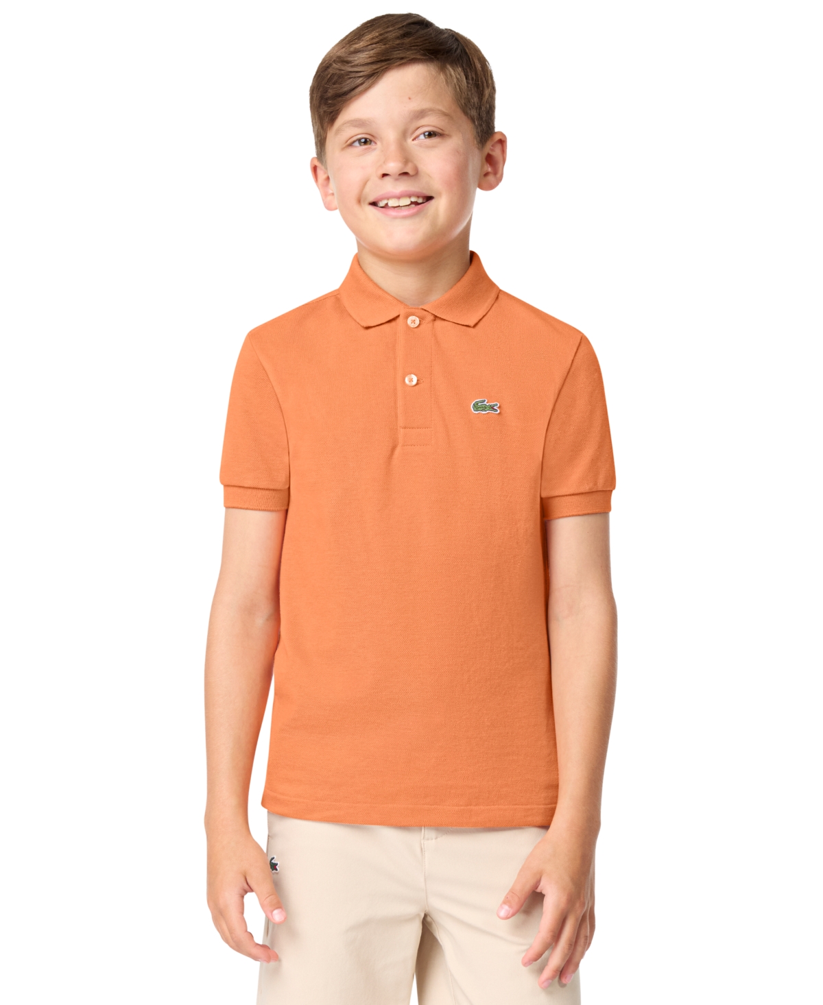 Click here for Lacoste Big Boys Cotton Petit Pique Polo Shirt - L... prices