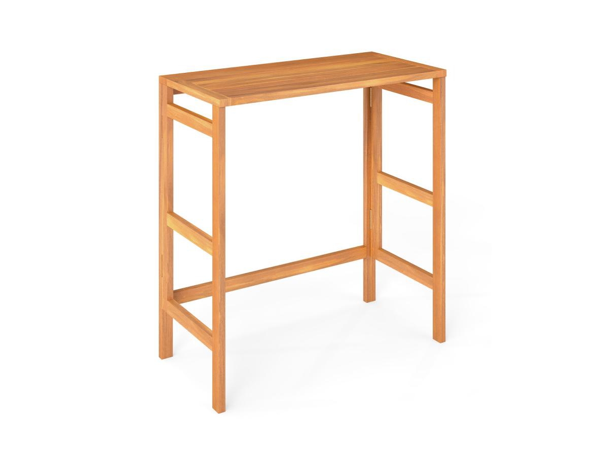 Click here for Slickblue Balcony Patio Bar Table in Acacia Wood w... prices