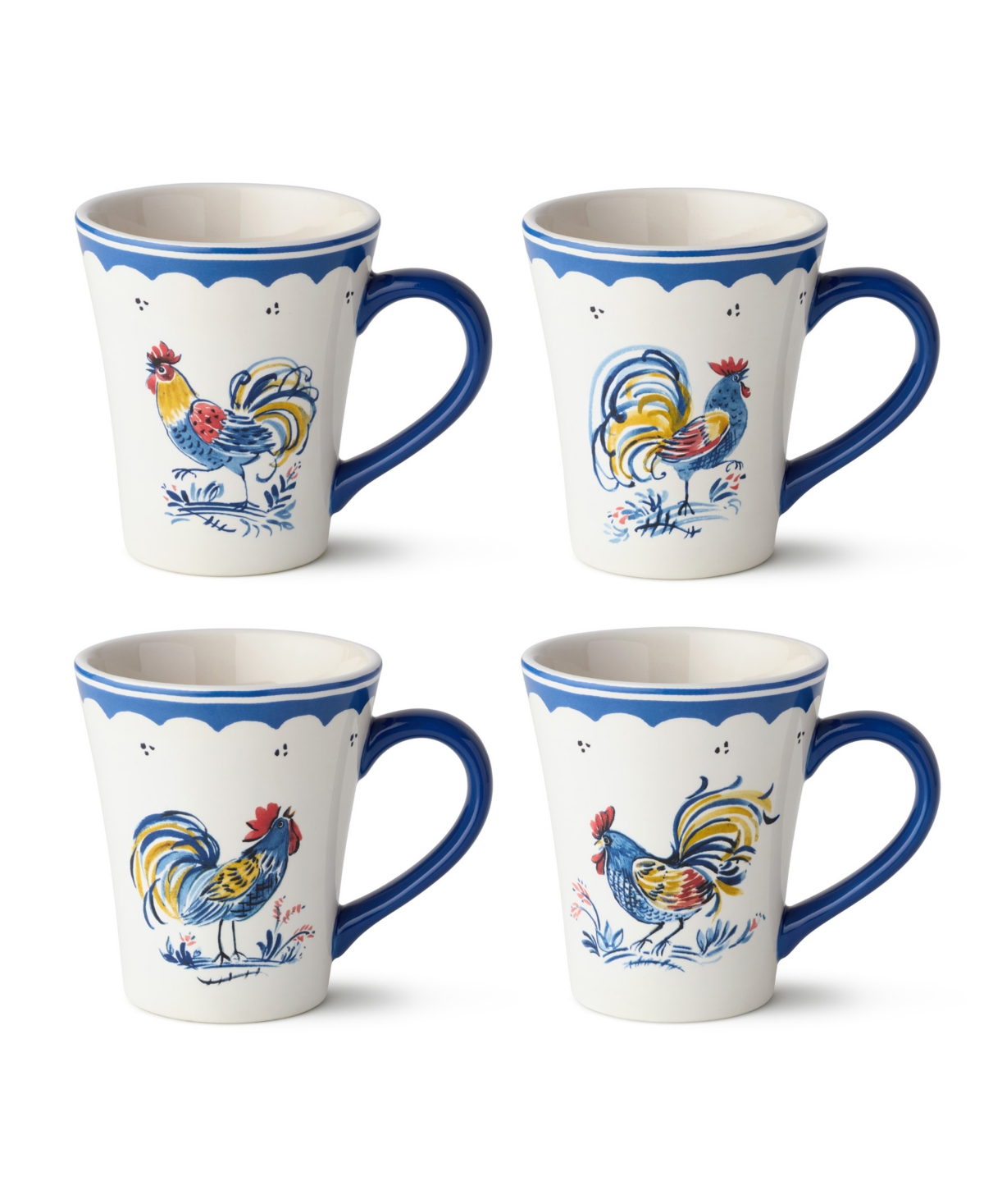 Click here for Certified International French Rooster Mugs  Set o... prices