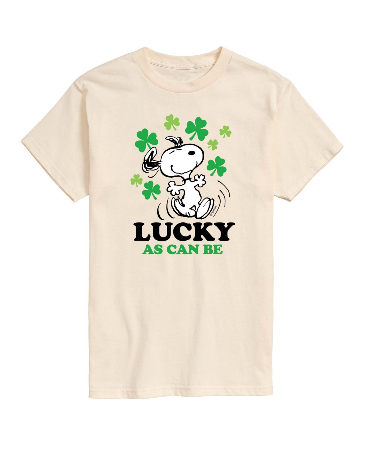Click here for Mens Peanuts Snoopy Lucky T-Shirt - Cream prices