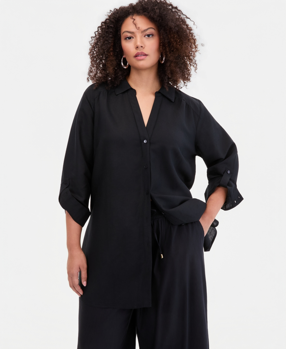 Click here for I.n.c. International Concepts Plus Size Linen-Blen... prices