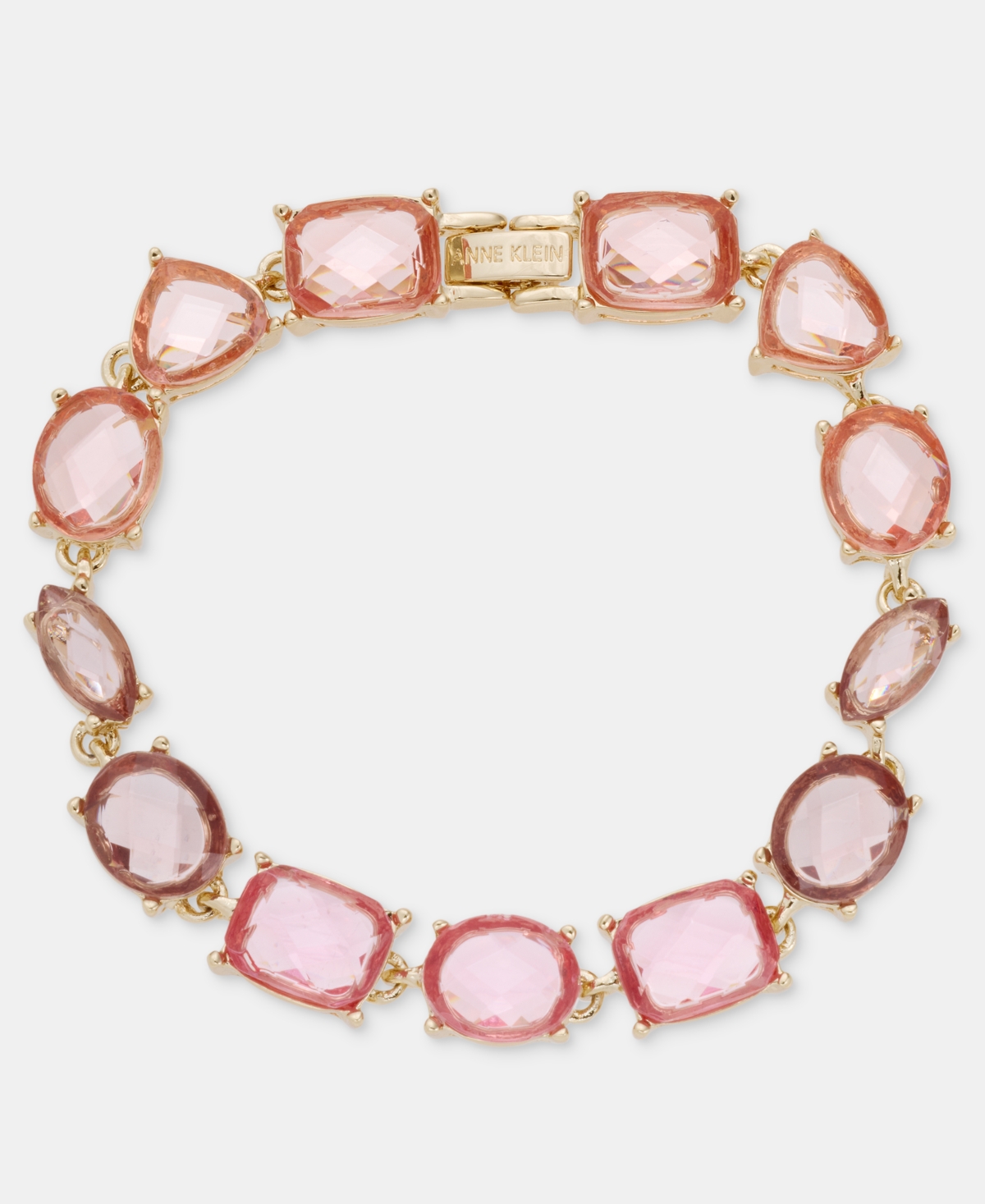 Click here for Anne Klein Stationed Stone Flex Bracelet - Pink prices