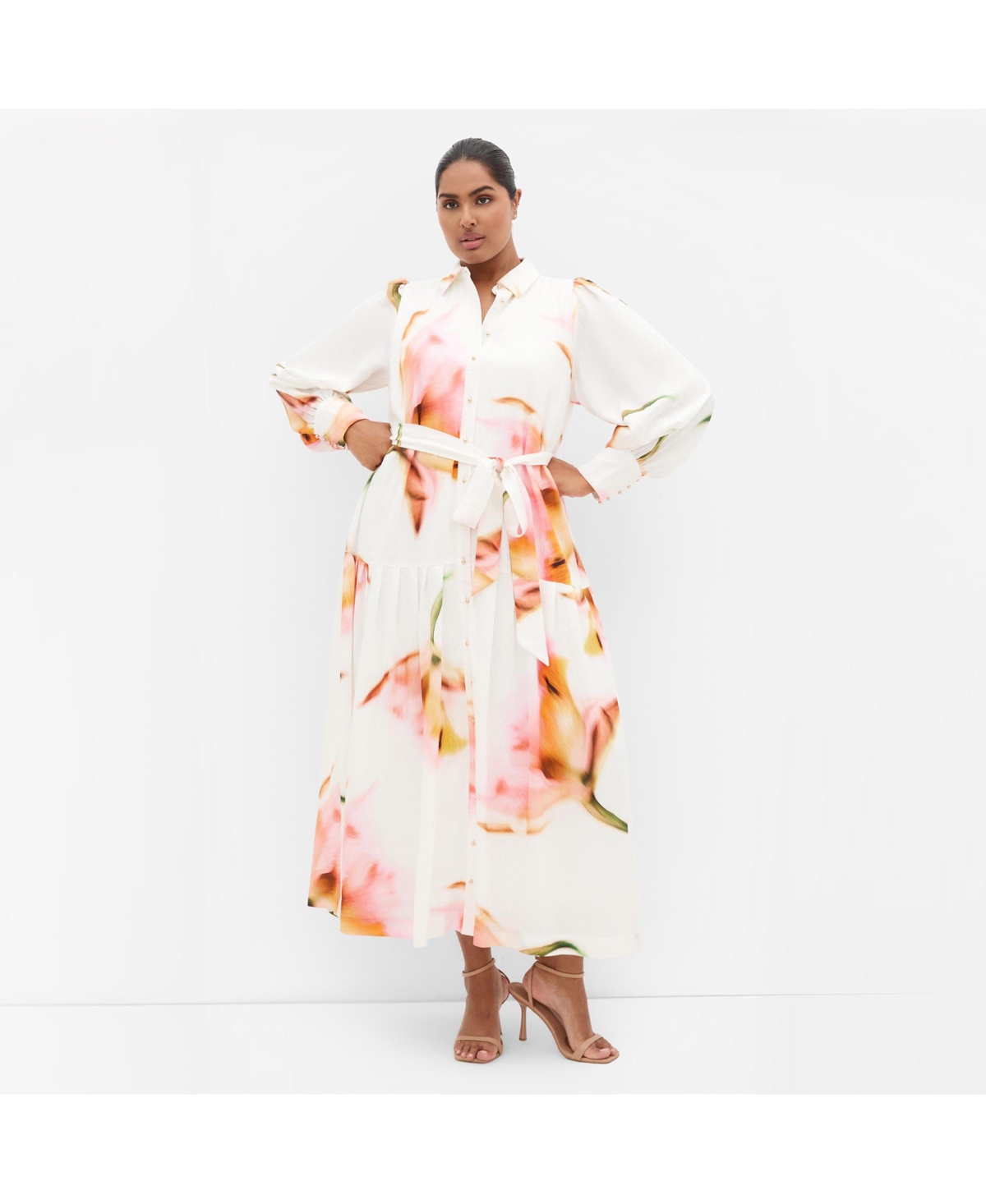 Click here for City Chic Womens Haze Bloom Print Maxi Dress - Sum... prices