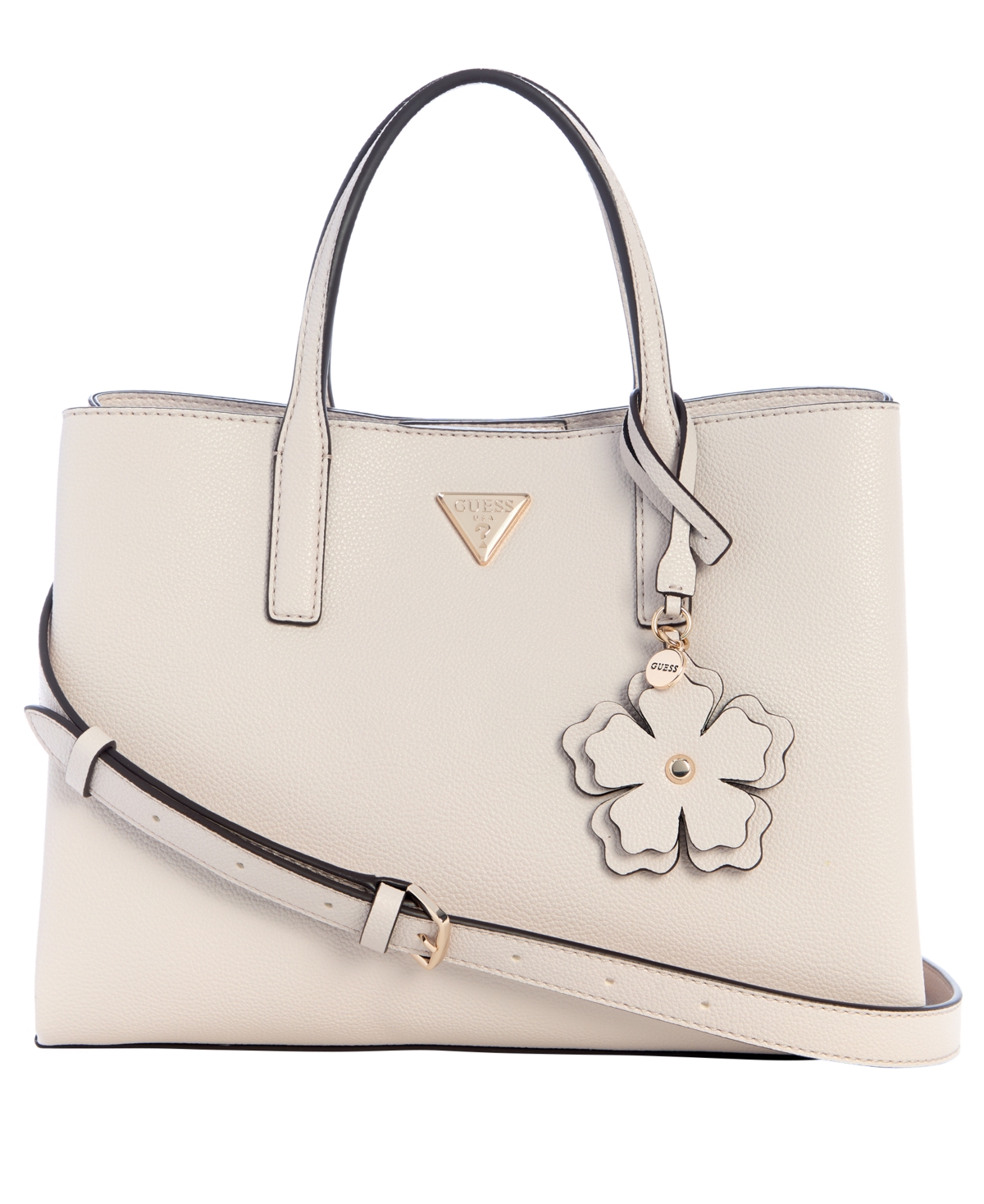Click here for Guess Lucci Medium Girlfriend Satchel Bag - Beige prices
