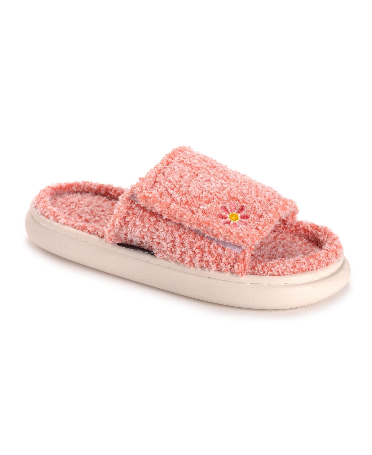 Click here for Muk Luks Womens Gael Slide Slipper - Peach daisy prices