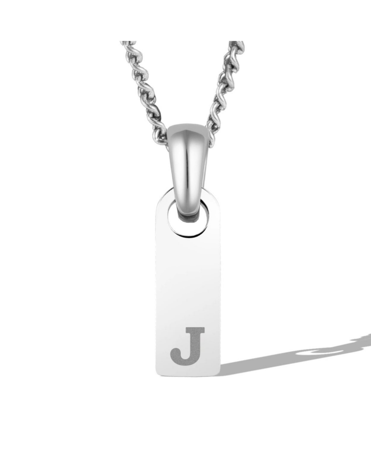Click here for Vincero Mens Initial Tag Necklace - Silver with Mi... prices
