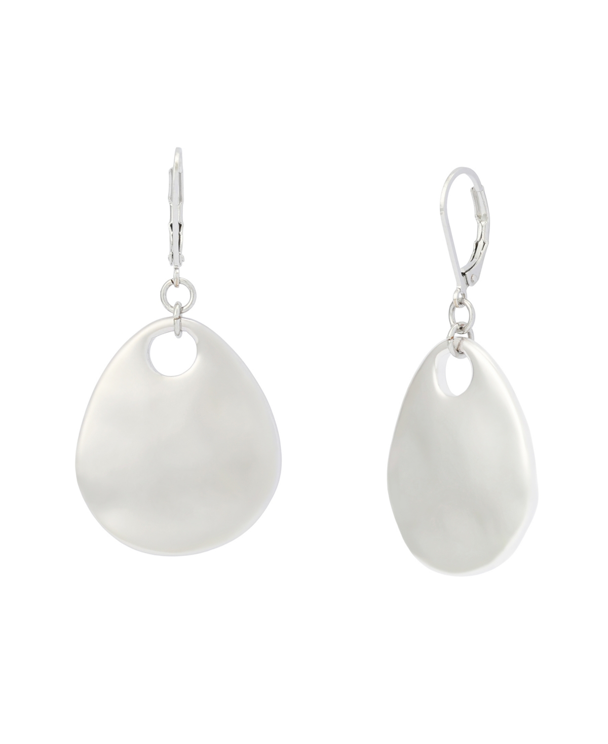 Click here for Robert Lee Morris Soho Rhodium Disc Drop Earrings... prices