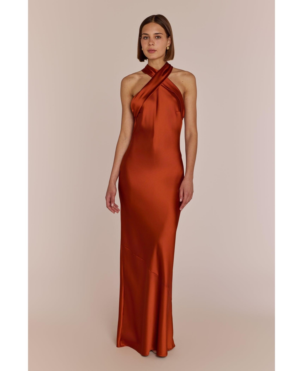 Click here for Rewritten Womens Roma Dress - Burnt orange prices
