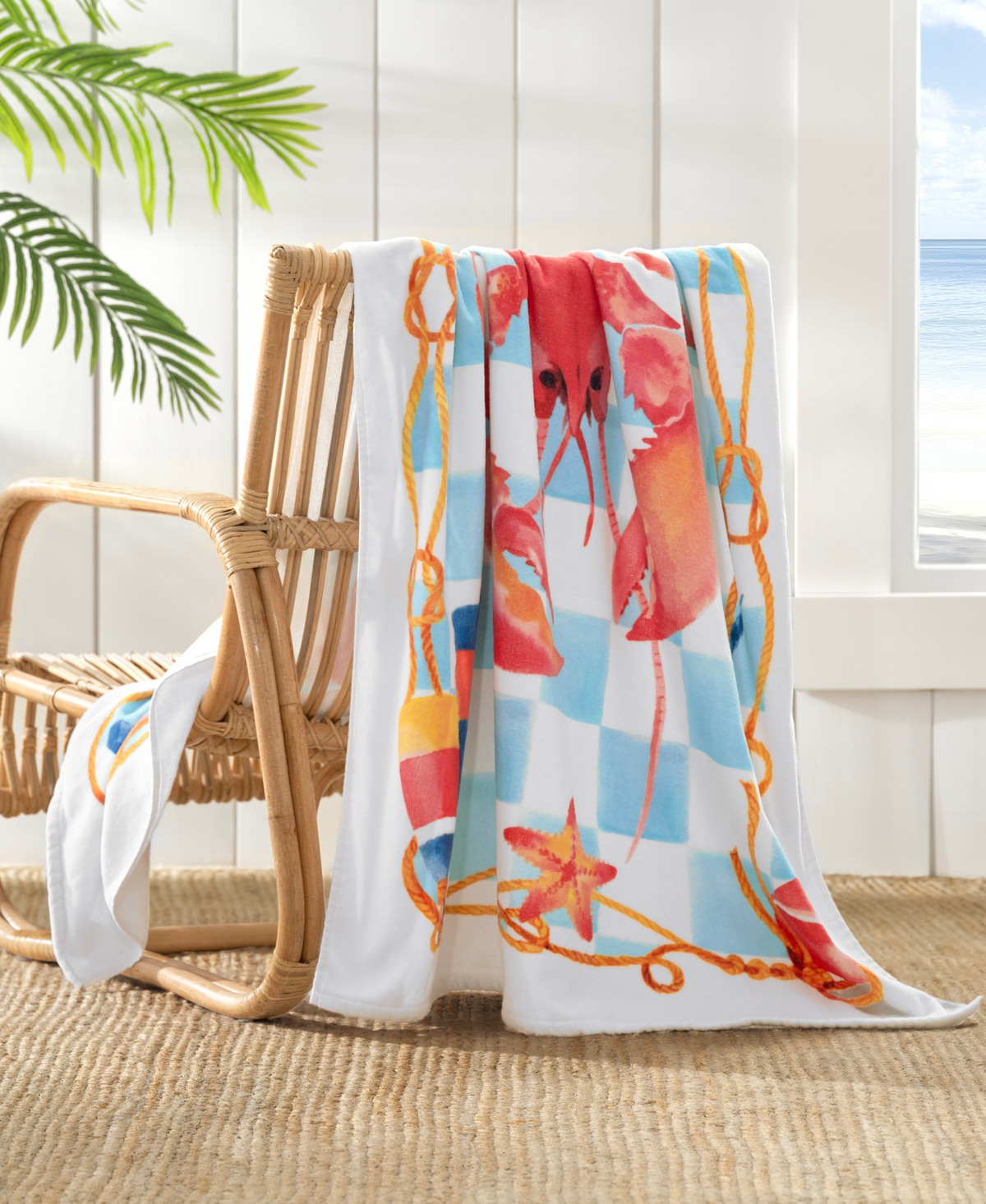 Click here for The Beach House Cotton Lazy Lobster Printed Beach... prices