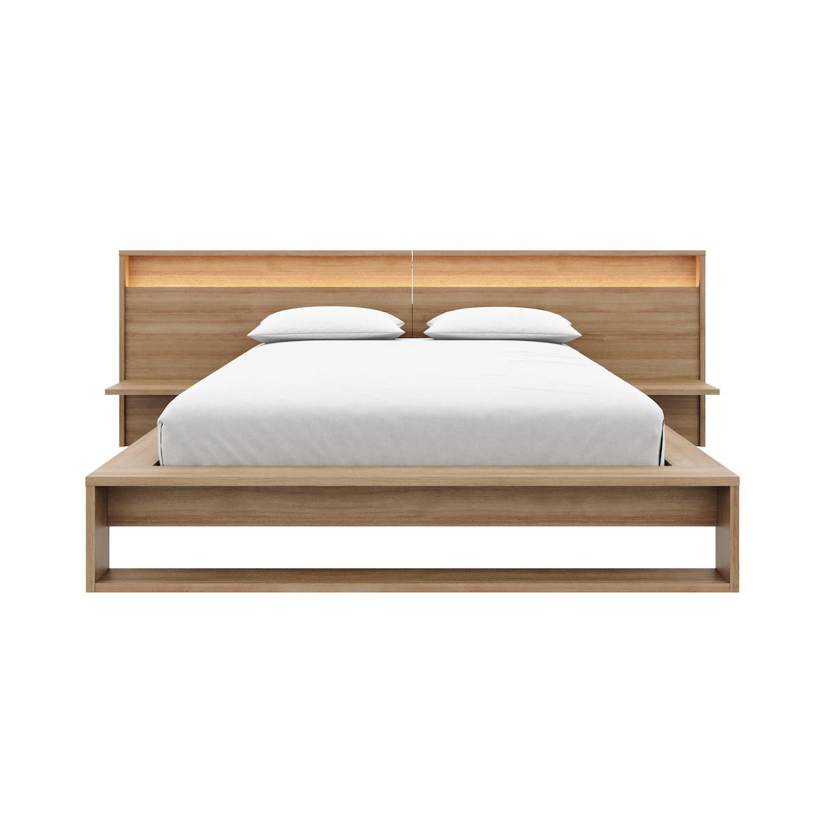 Click here for Nexera Lido Slatted Bedframe with Wide Headboard w... prices
