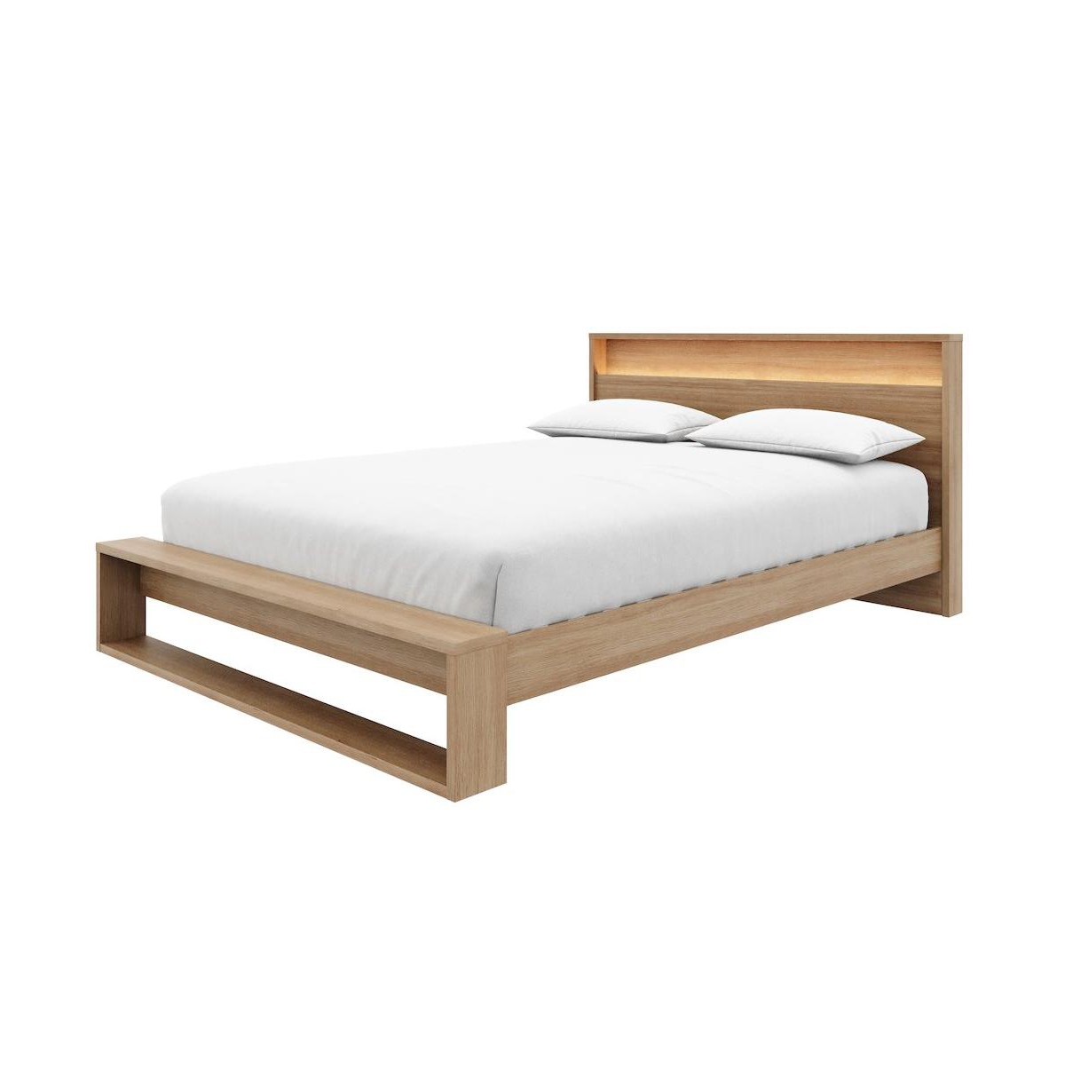 Click here for Nexera Gael Slatted Bedframe and Headboard with In... prices