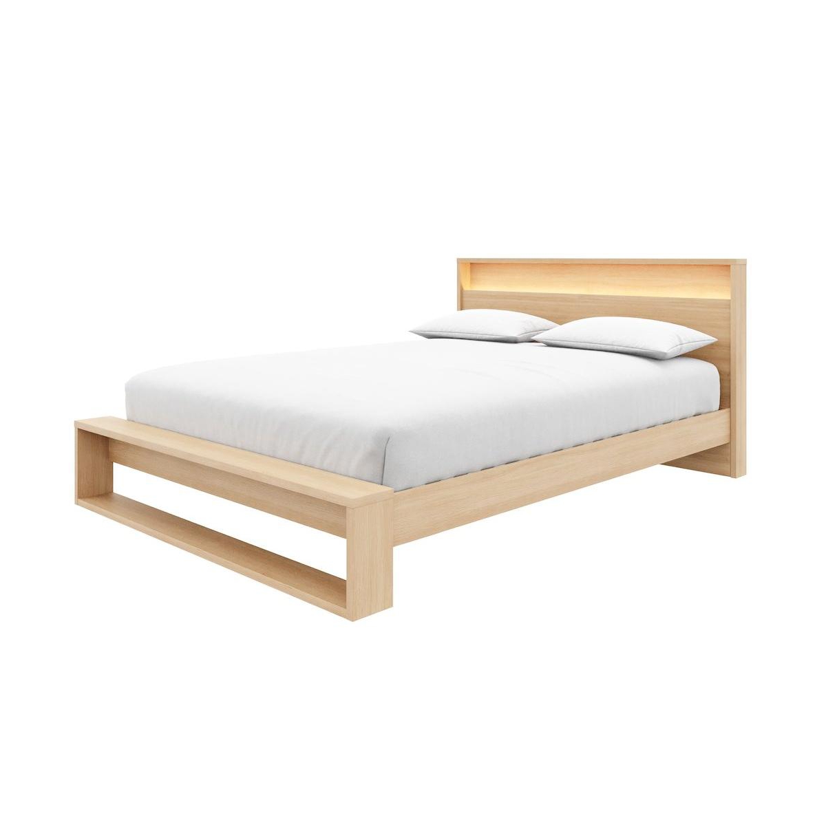 Click here for Nexera Gael Slatted Bedframe and Headboard with In... prices