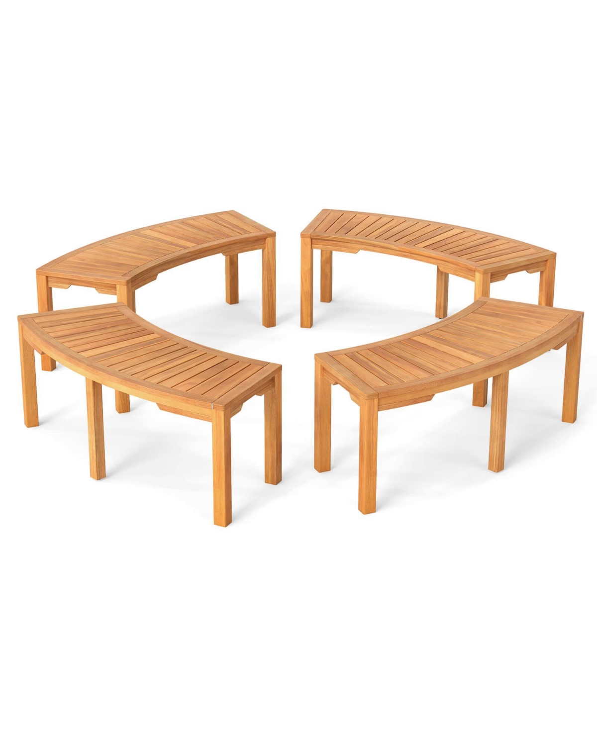 Click here for Outdoor Curved Bench with Slatted Seat Wrap Around... prices