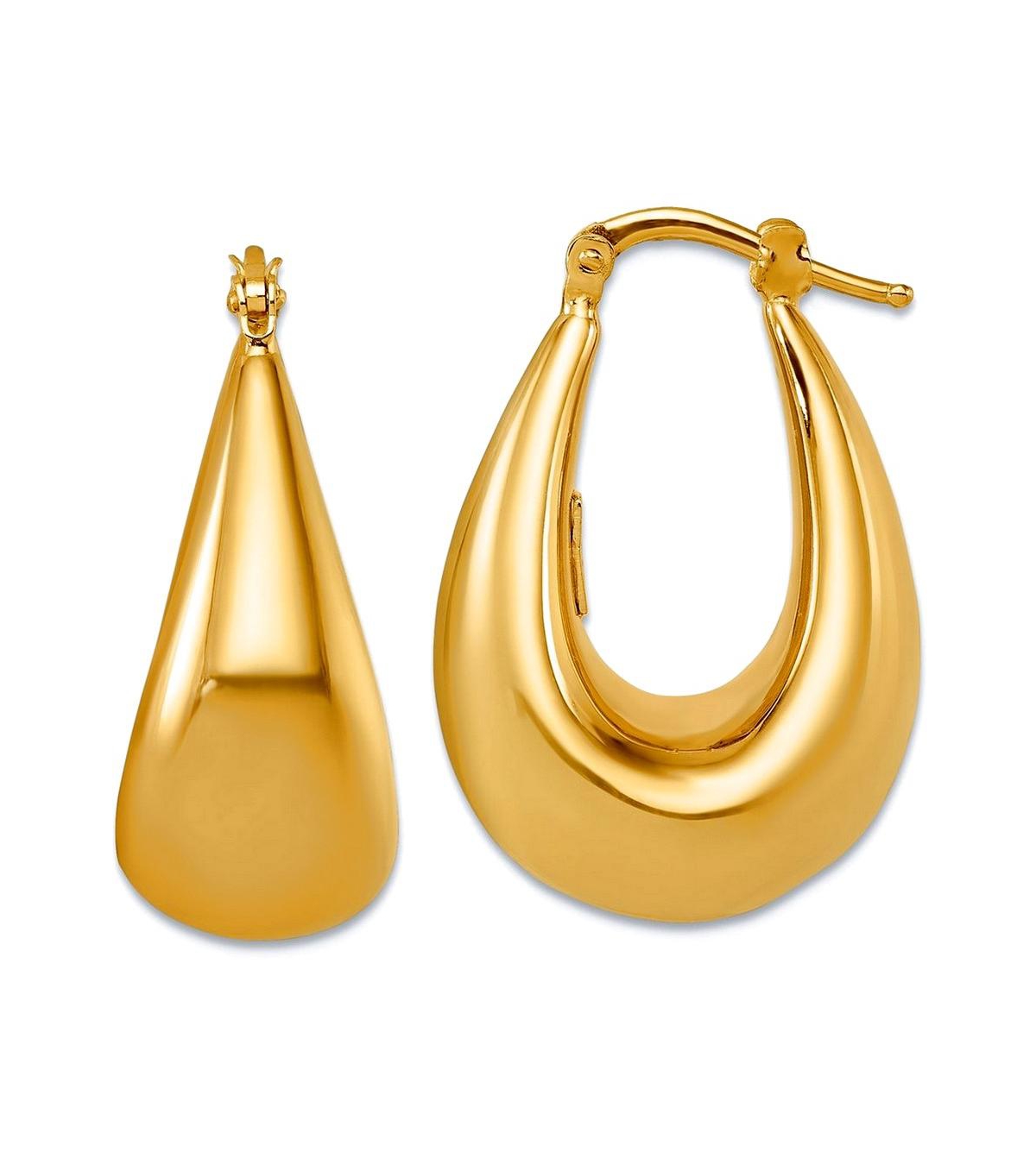 Click here for Curata Jewelry Solid 18k Yellow Gold Italian 28mm... prices