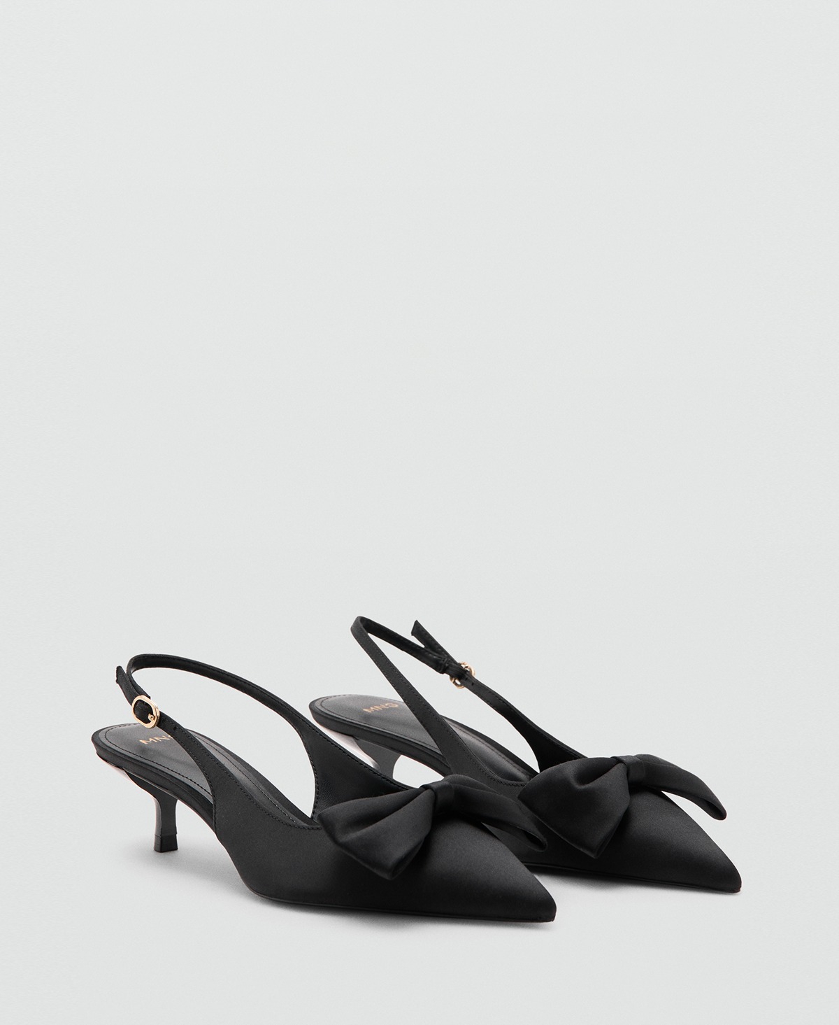 Click here for Mango Womens Satin Bow Shoes - Black prices