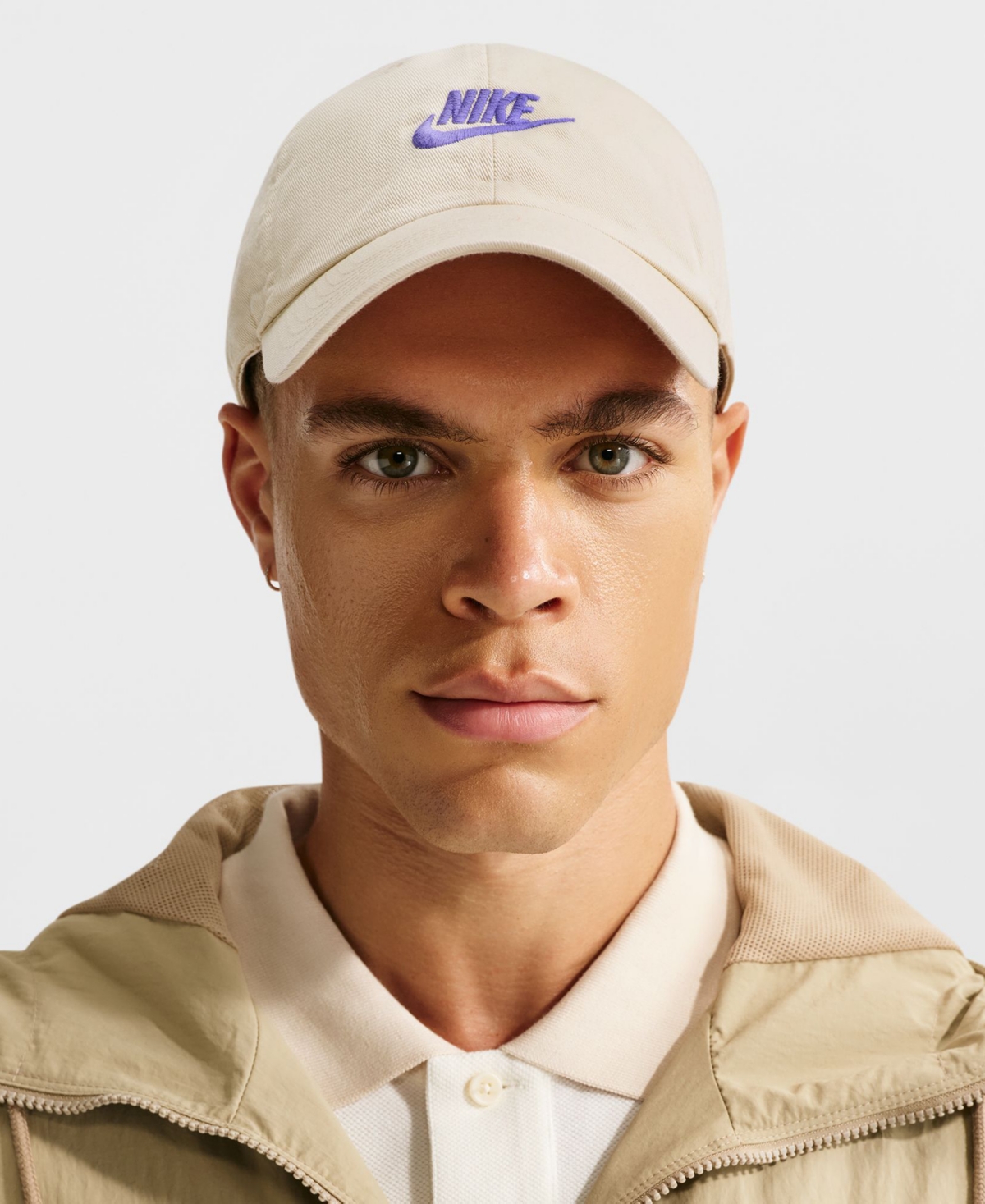 Click here for Nike Unisex Club Logo Embroidered Cap - Khaki/Cour... prices