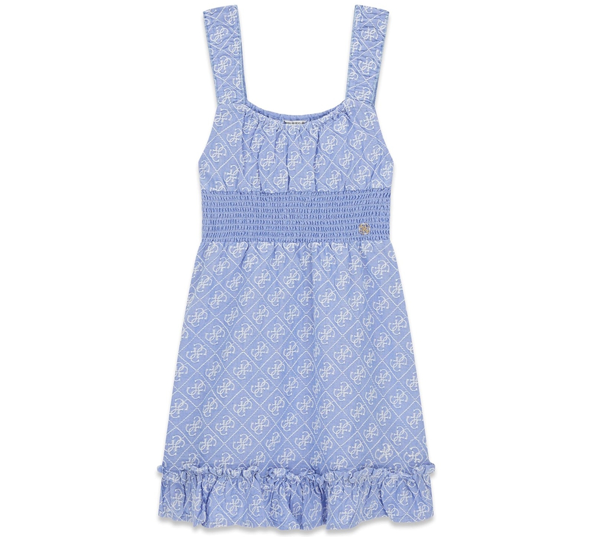 Click here for Guess Girls 7-16 Embroidered Oxford Tank Dress - B... prices